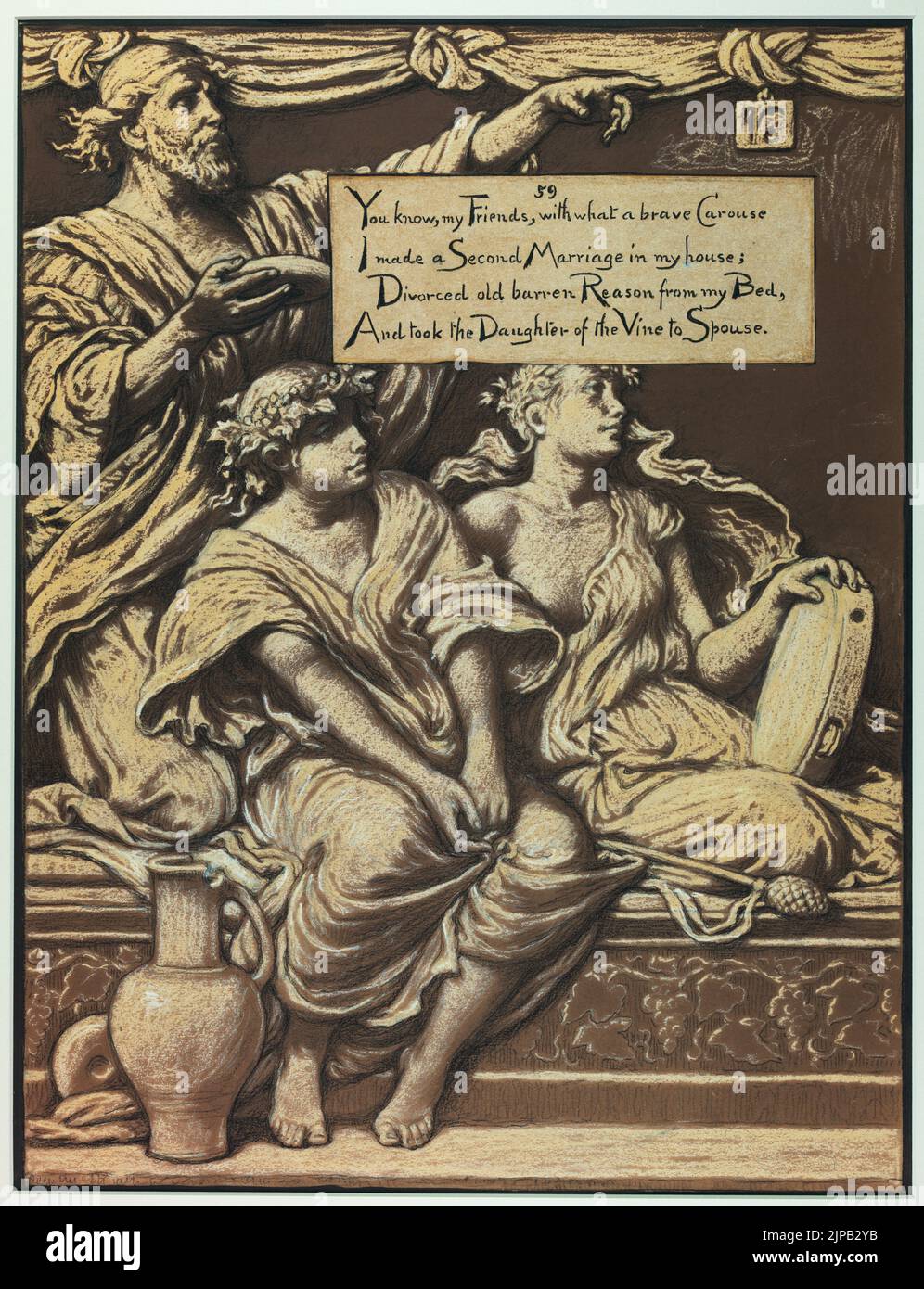 The Daughter of the Vine. Illustration by Elihu Vedder from the ...