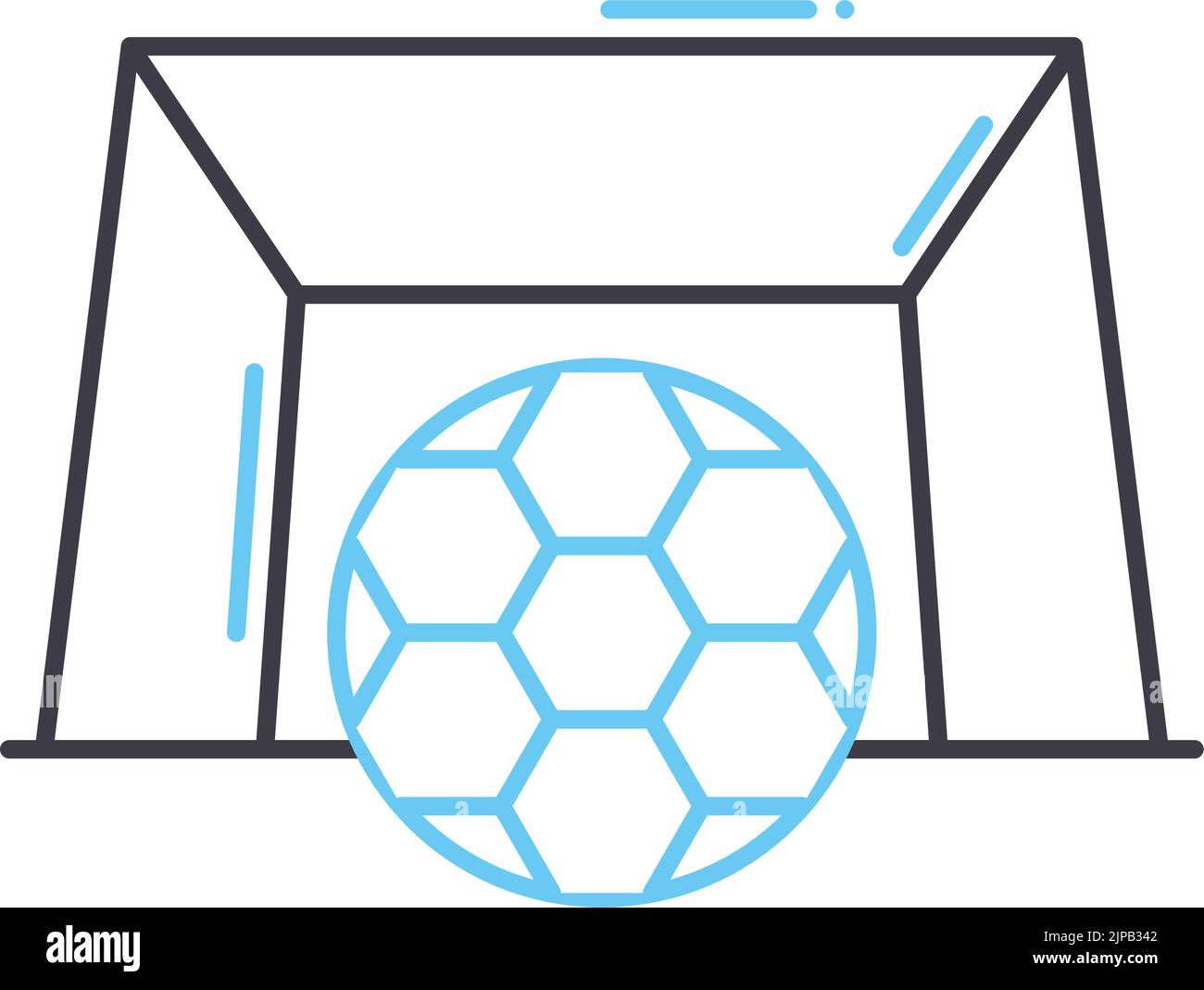 football game line icon, outline symbol, vector illustration, concept ...