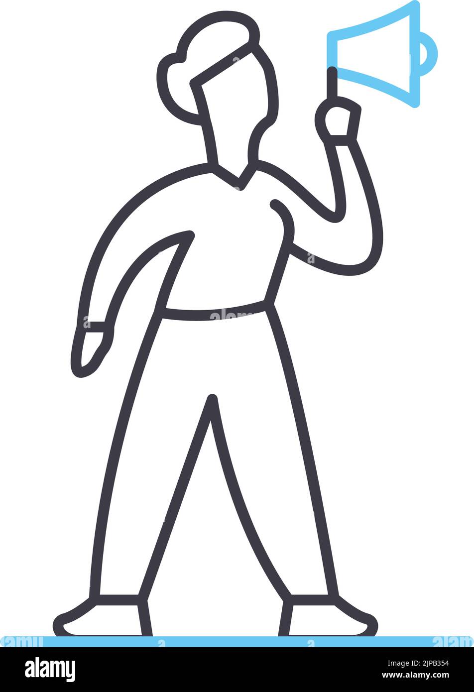 Paper vote icon outline hi-res stock photography and images - Alamy