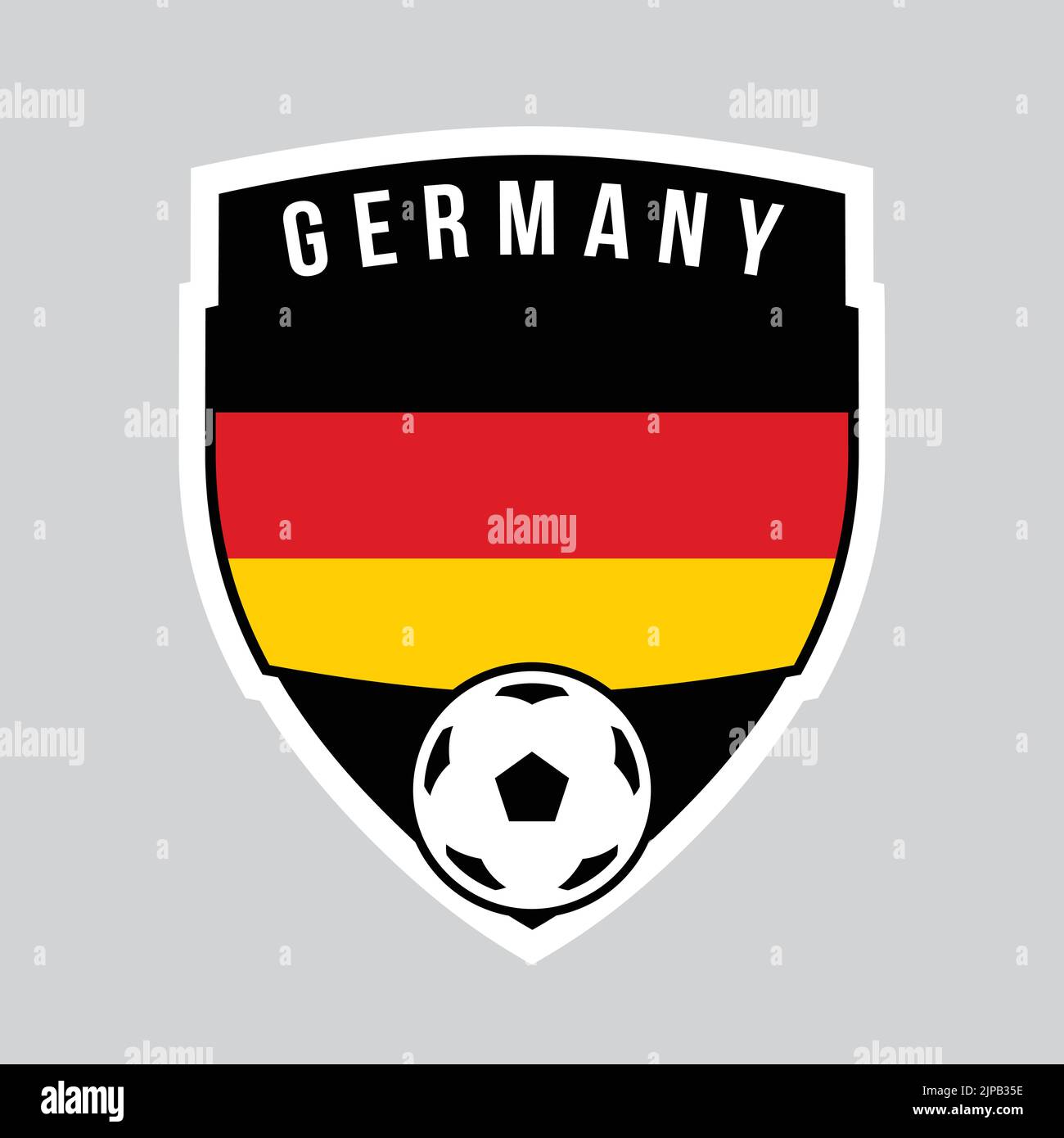 Illustration of Germany Shield Team Badge for Football Tournament Stock ...