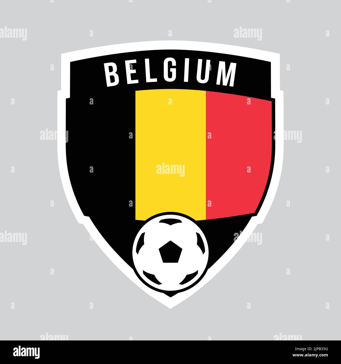 Illustration of Belgium Shield Team Badge for Football Tournament Stock ...