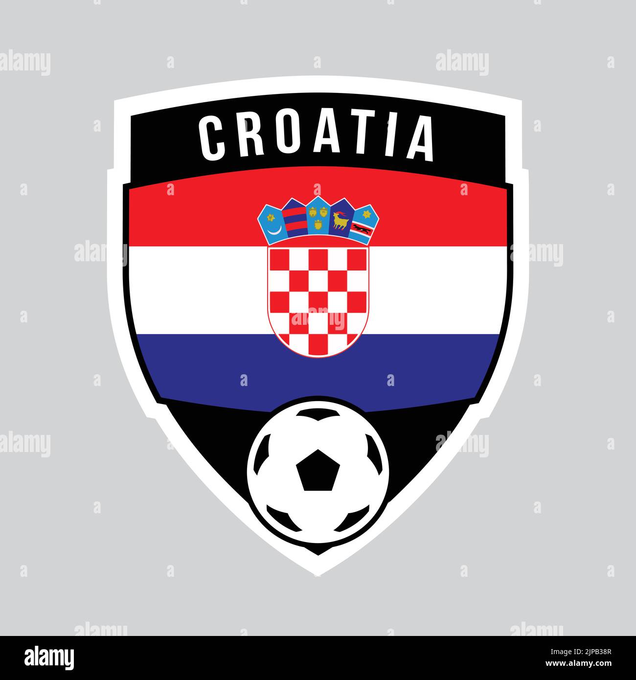 Illustration of Croatia Shield Team Badge for Football Tournament Stock ...