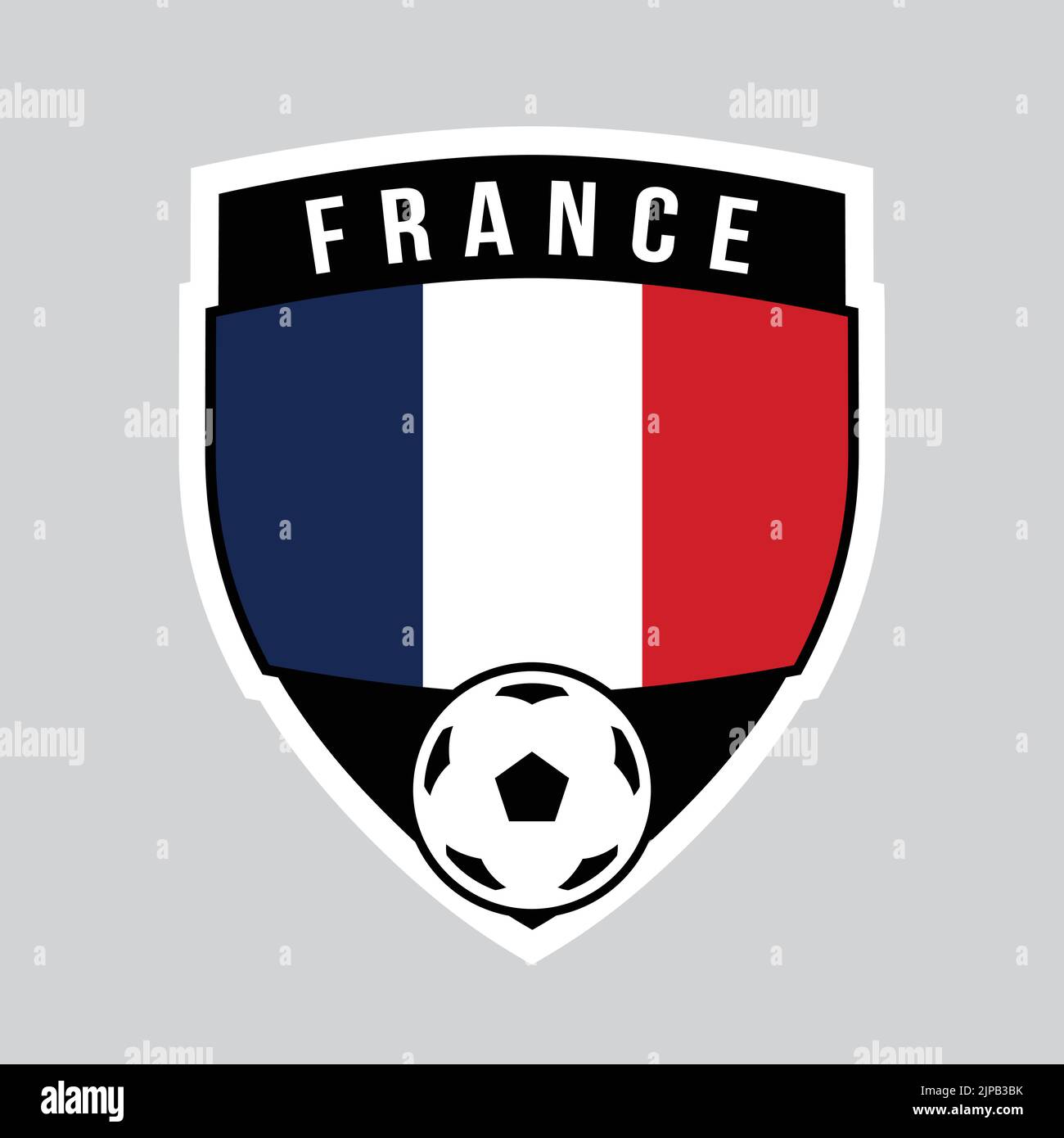 Illustration of France Shield Team Badge for Football Tournament Stock ...