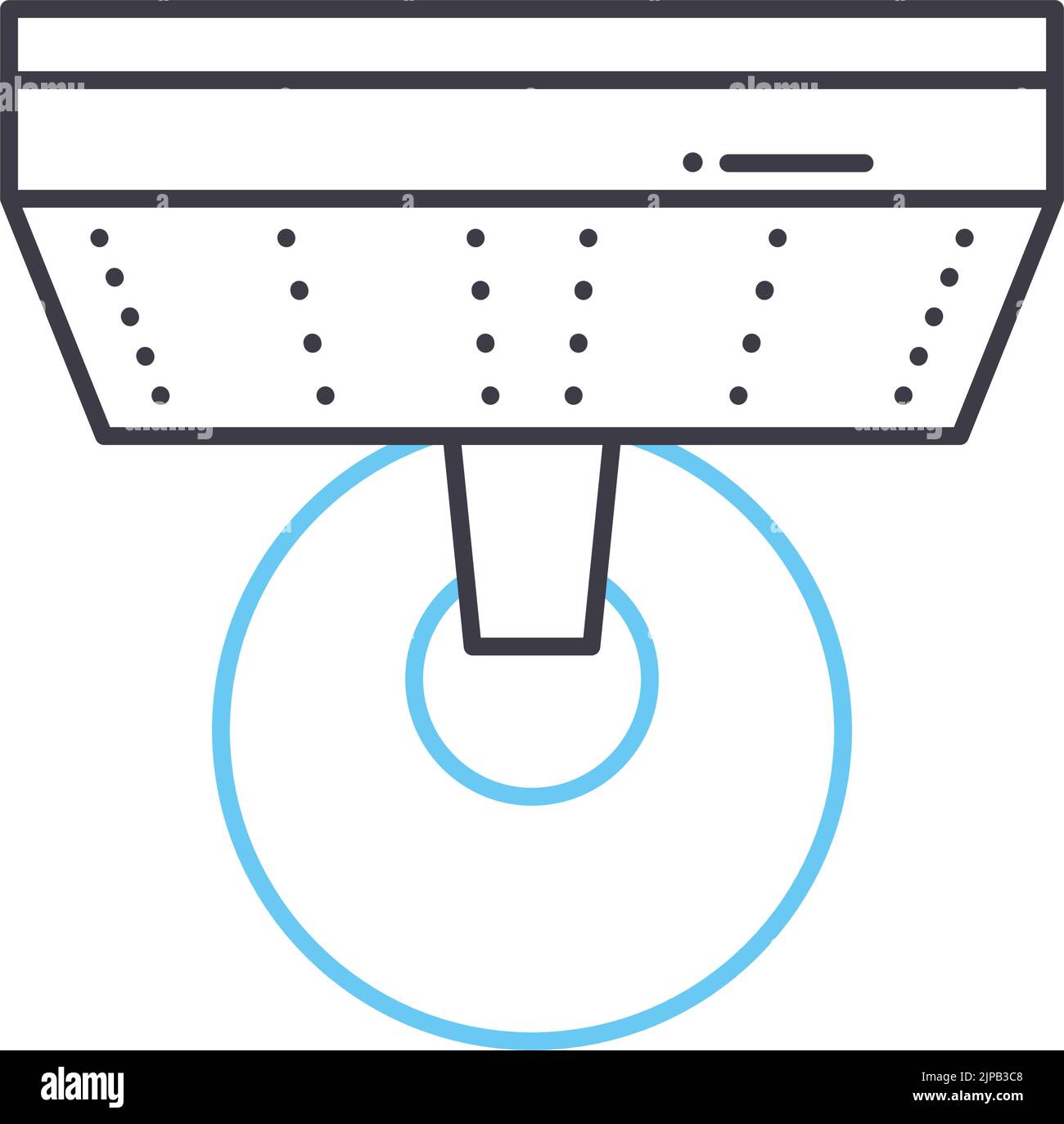 shower head line icon, outline symbol, vector illustration, concept ...