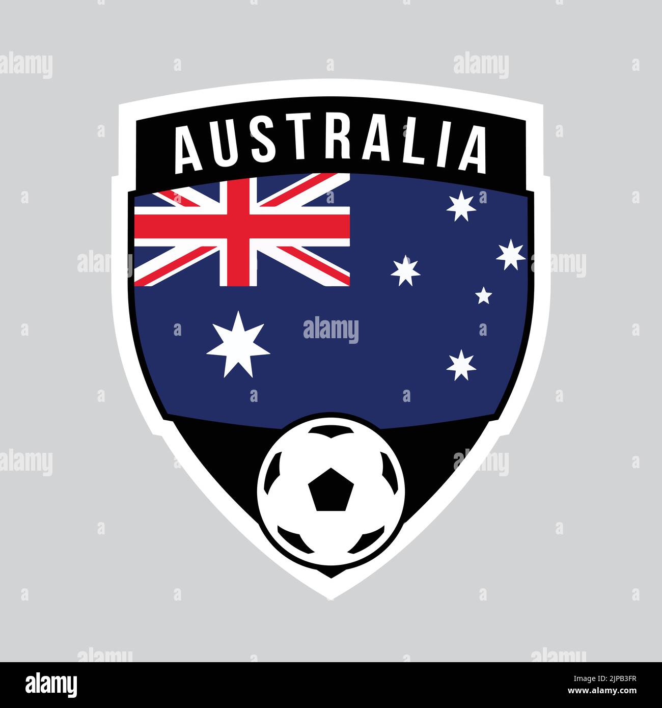 Illustration of Australia Shield Team Badge for Football Tournament ...