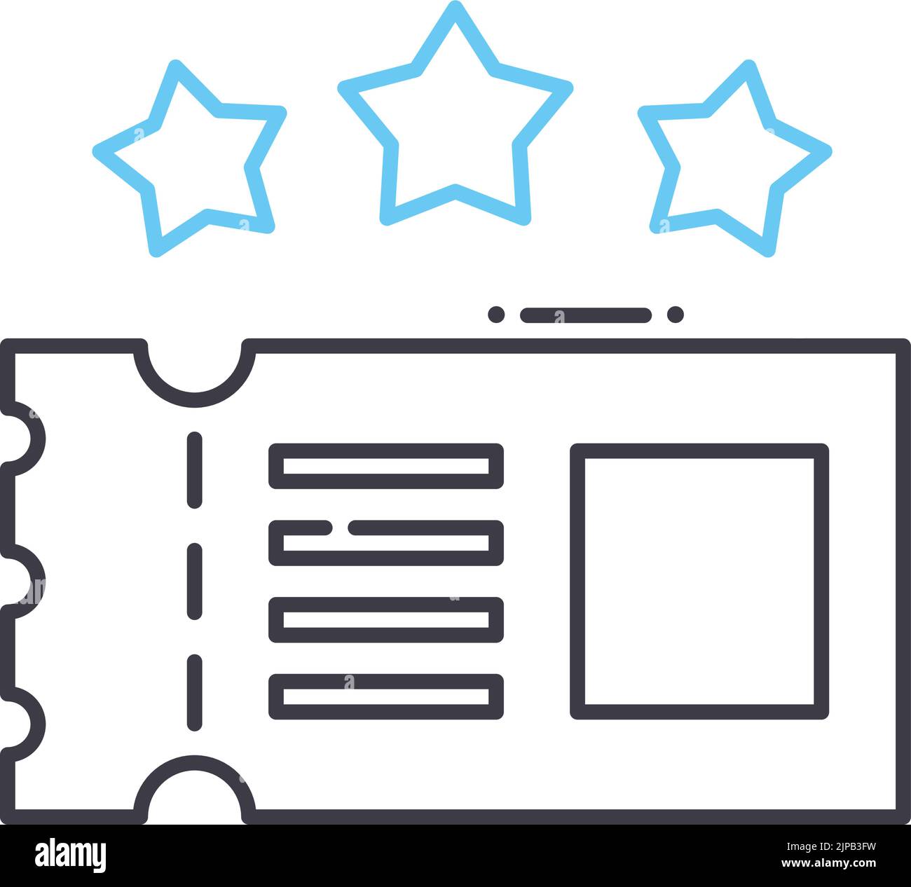 ticket line icon, outline symbol, vector illustration, concept sign ...