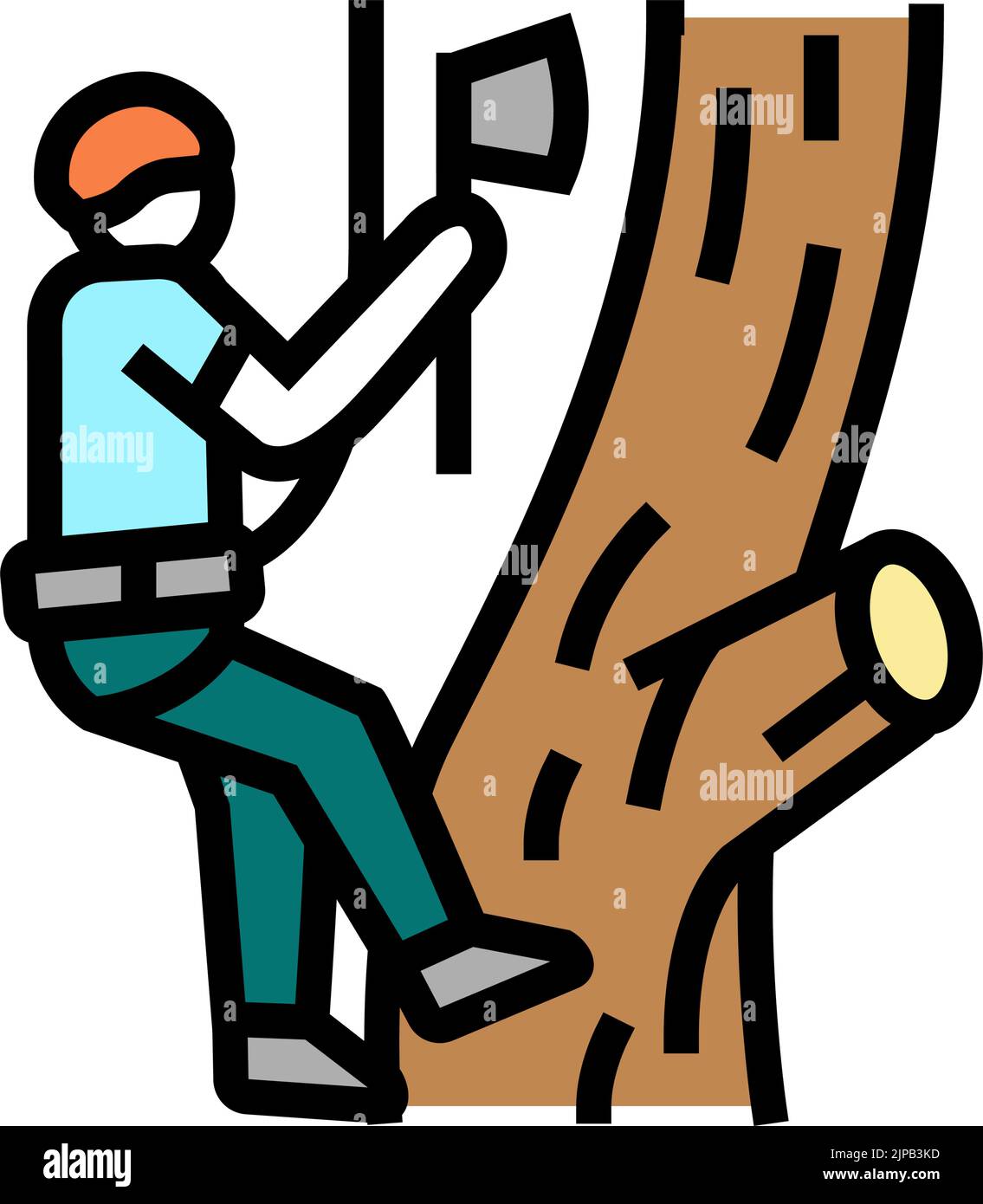 tree surgery landscape color icon vector illustration Stock Vector ...