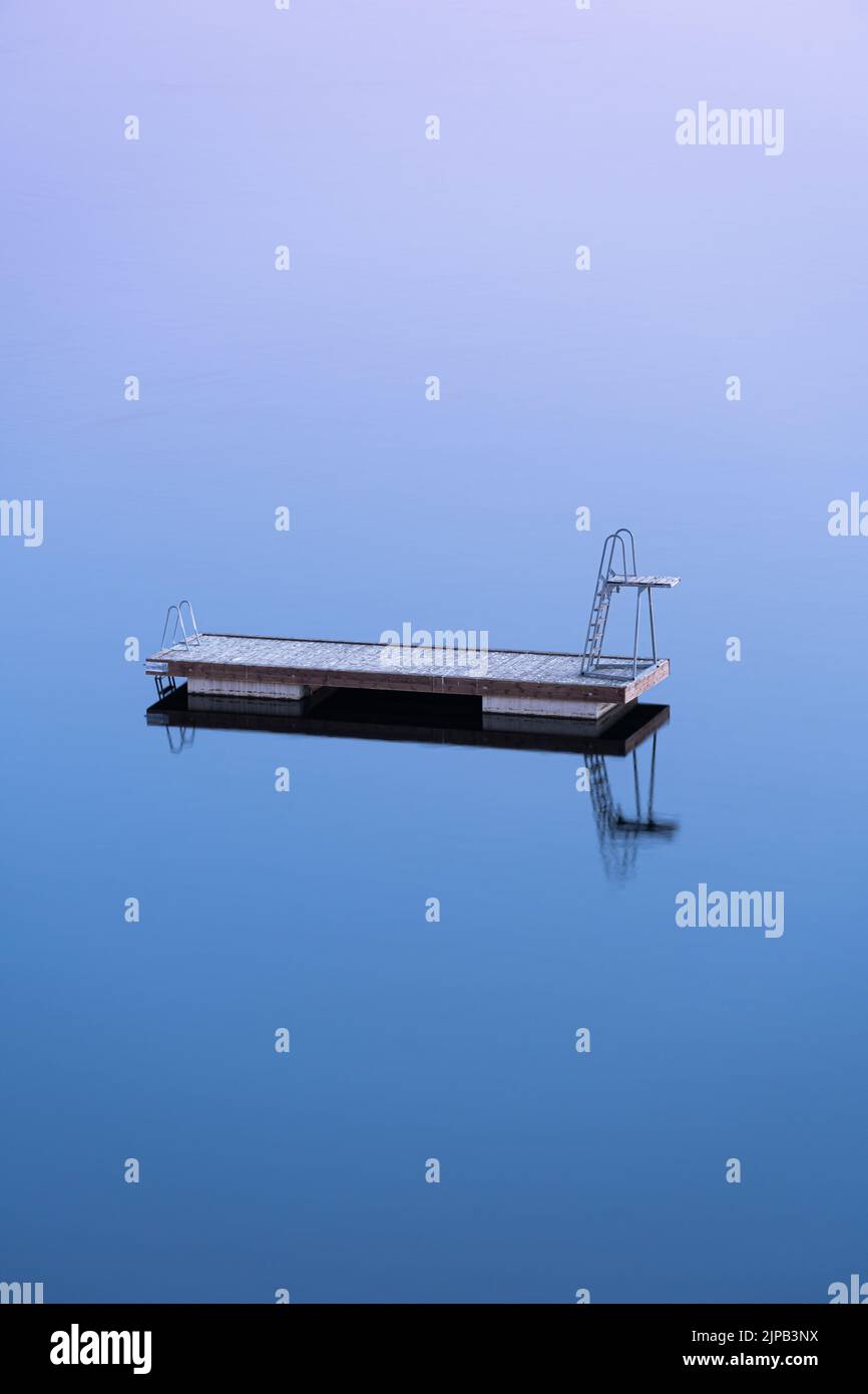 Floating diving platform in Oslo fjord Stock Photo - Alamy
