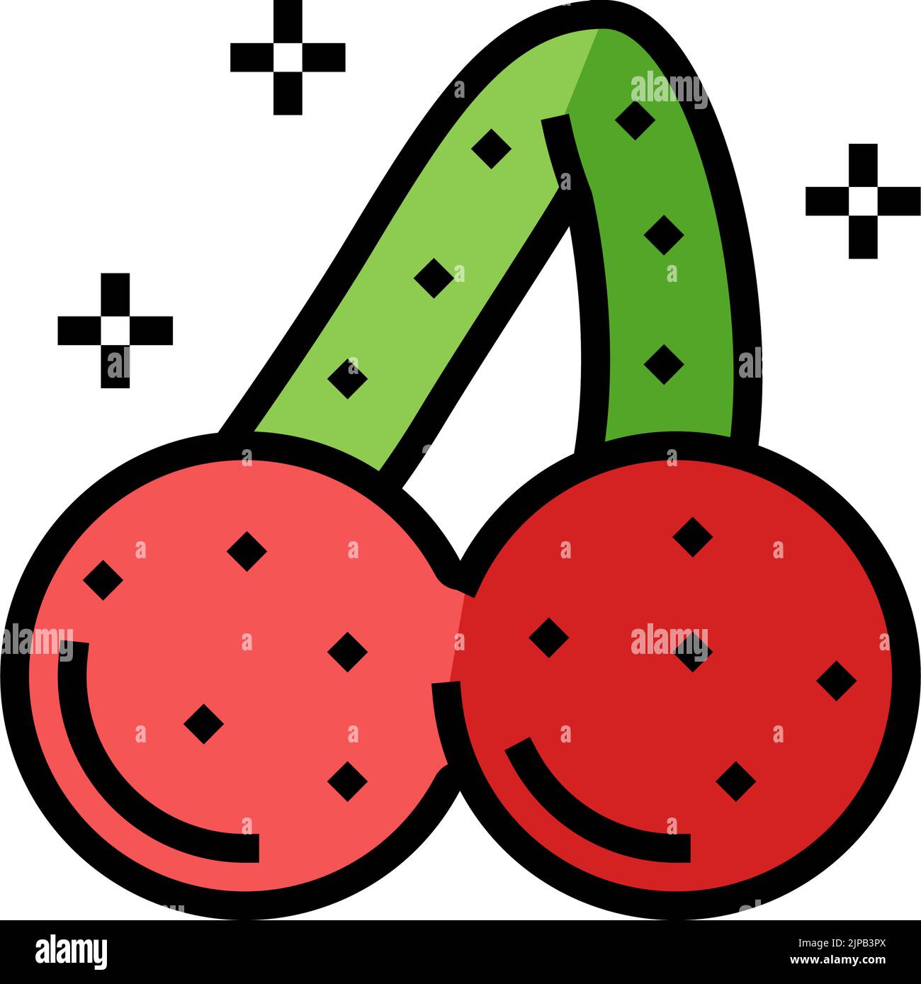 cherry jelly candy gummy color icon vector illustration Stock Vector ...