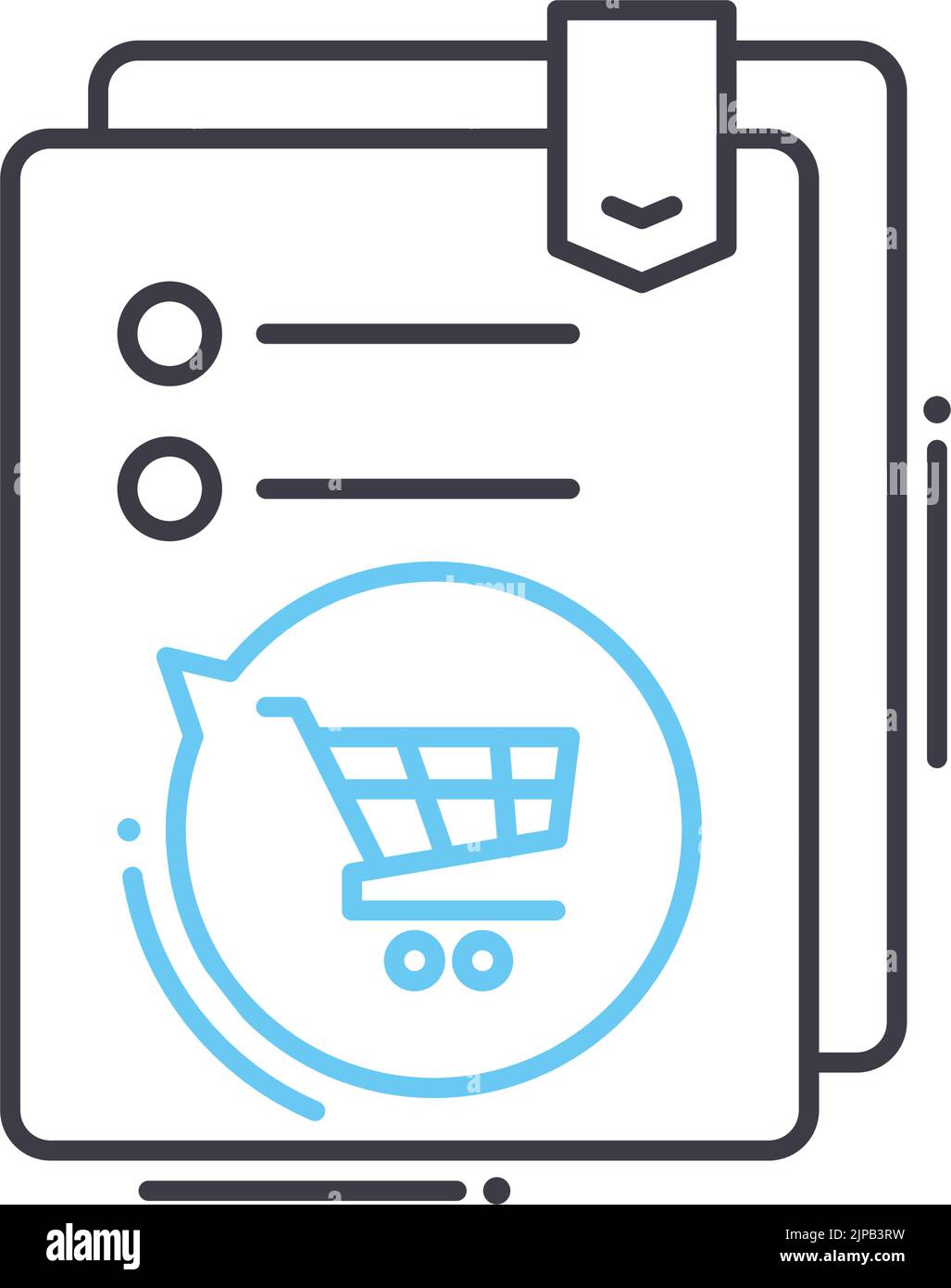 quotation line icon, outline symbol, vector illustration, concept sign ...