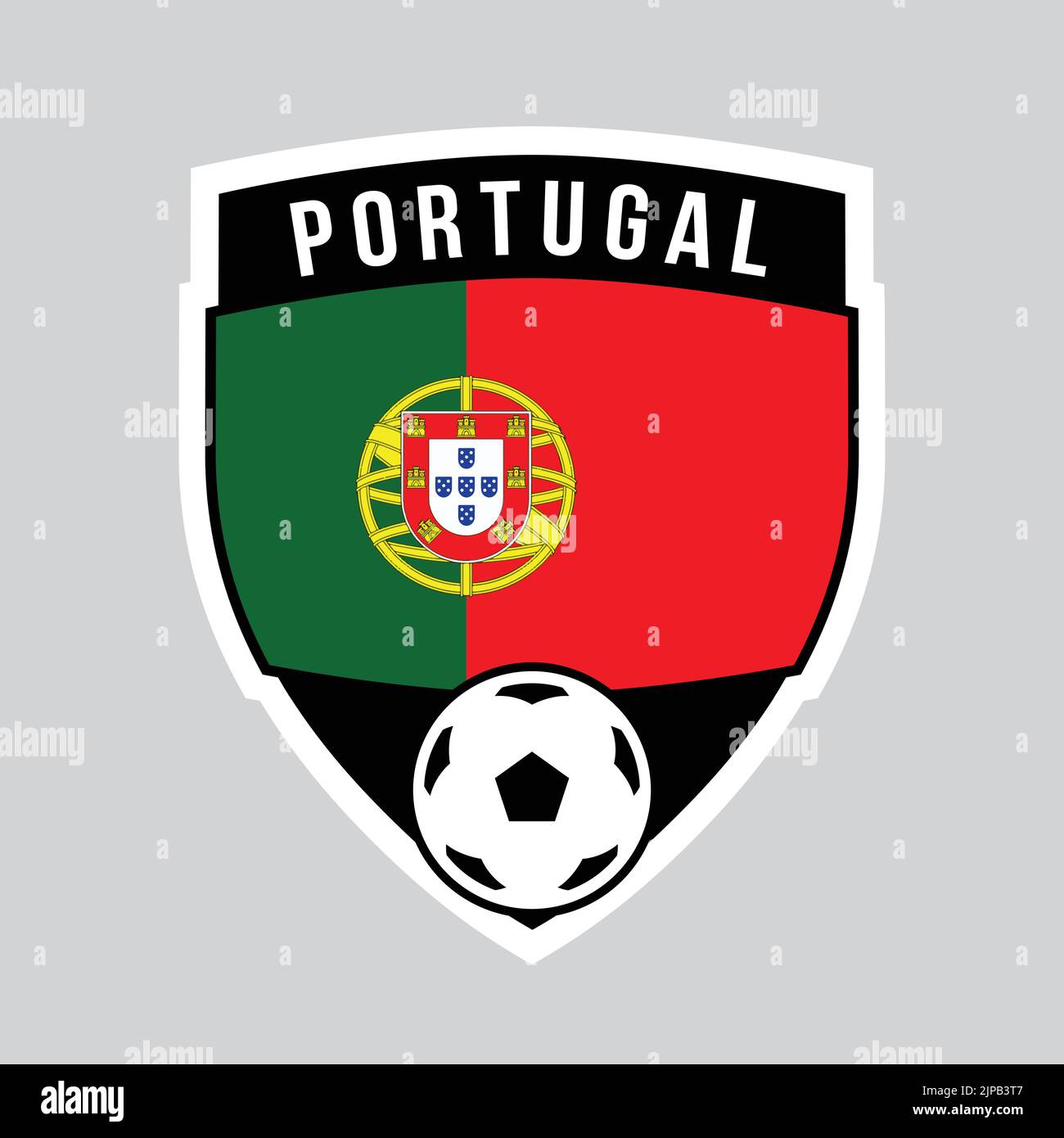 Illustration of Portugal Shield Team Badge for Football Tournament ...