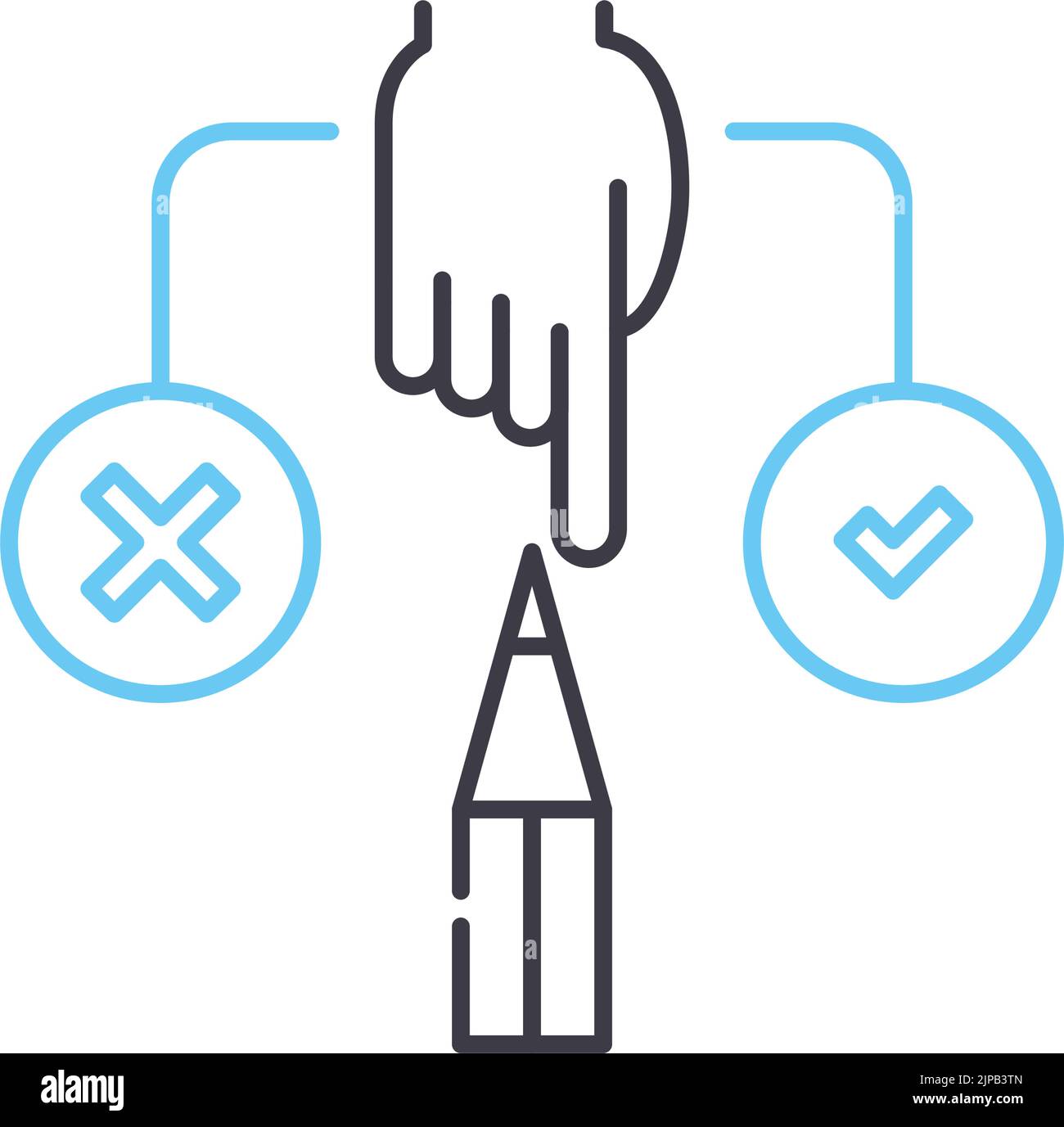 Pros And Cons Line Icon Outline Symbol Vector Illustration Concept