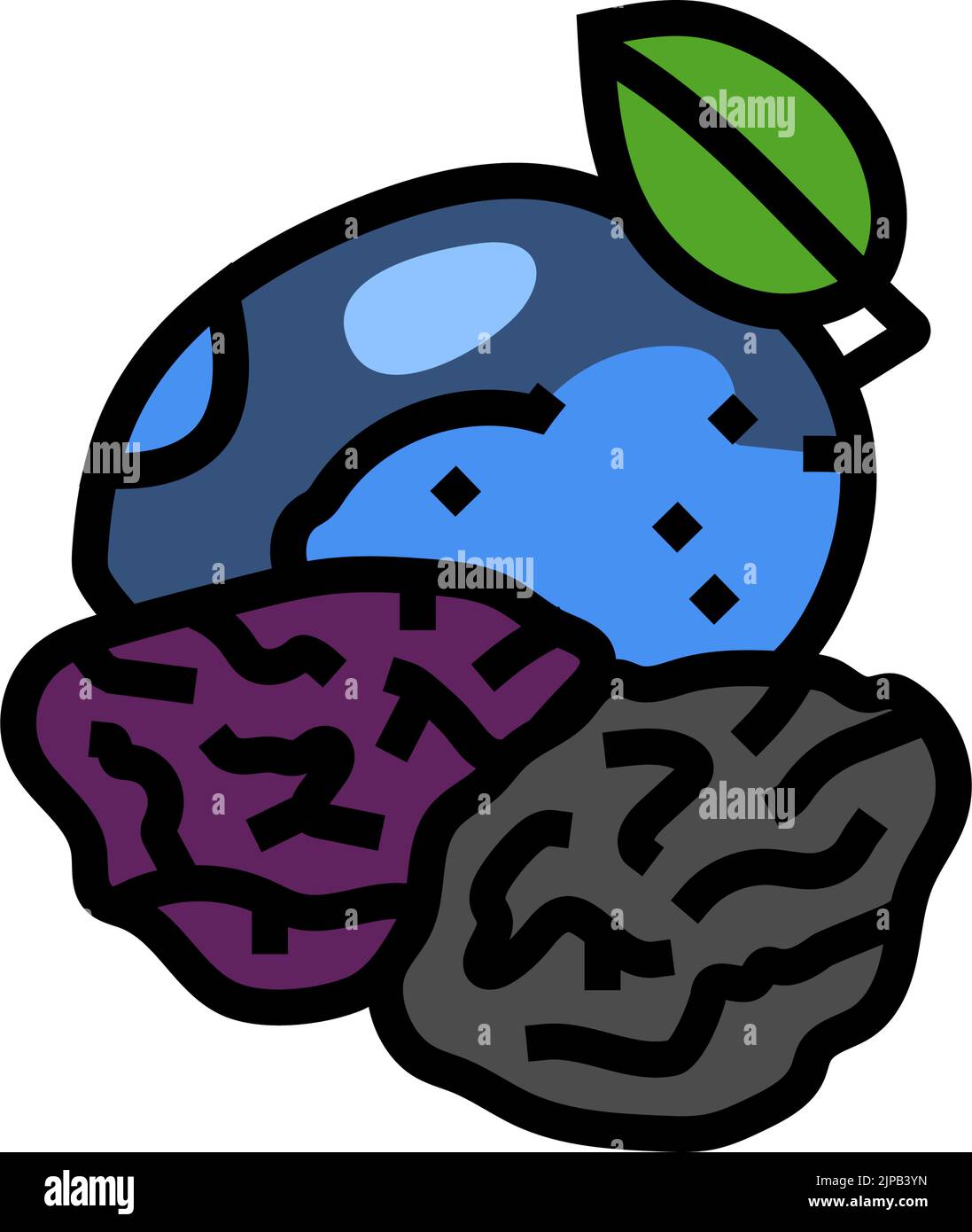 Prune Plum Color Icon Vector Illustration Stock Vector Image And Art Alamy