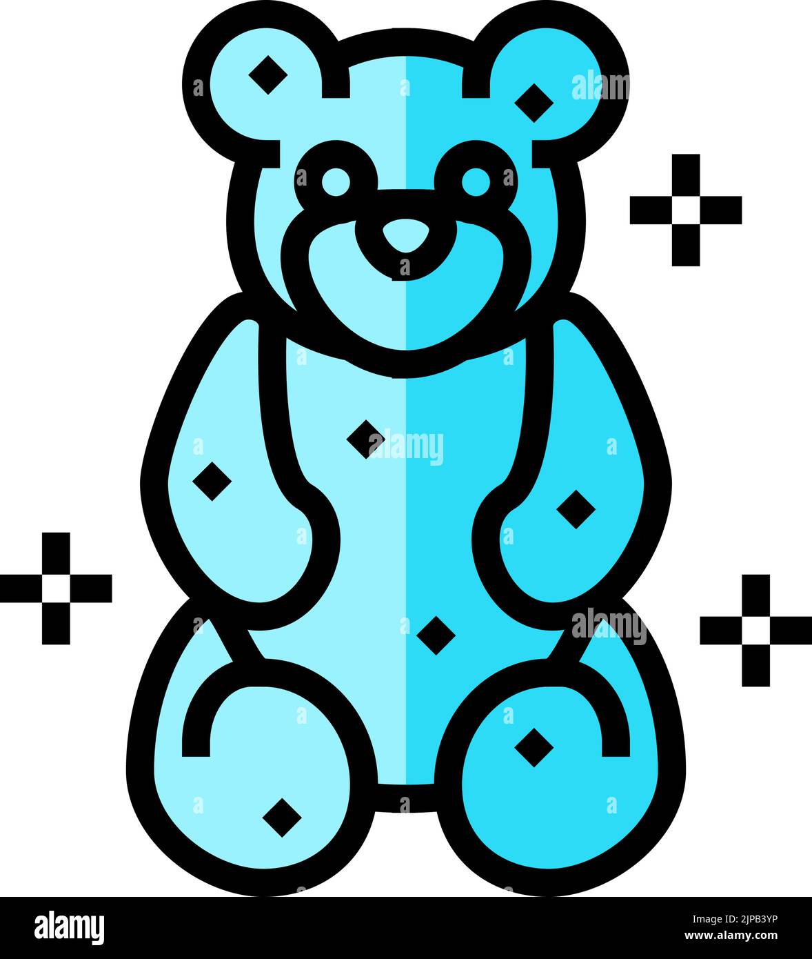 jelly bear candy gummy color icon vector illustration Stock Vector ...