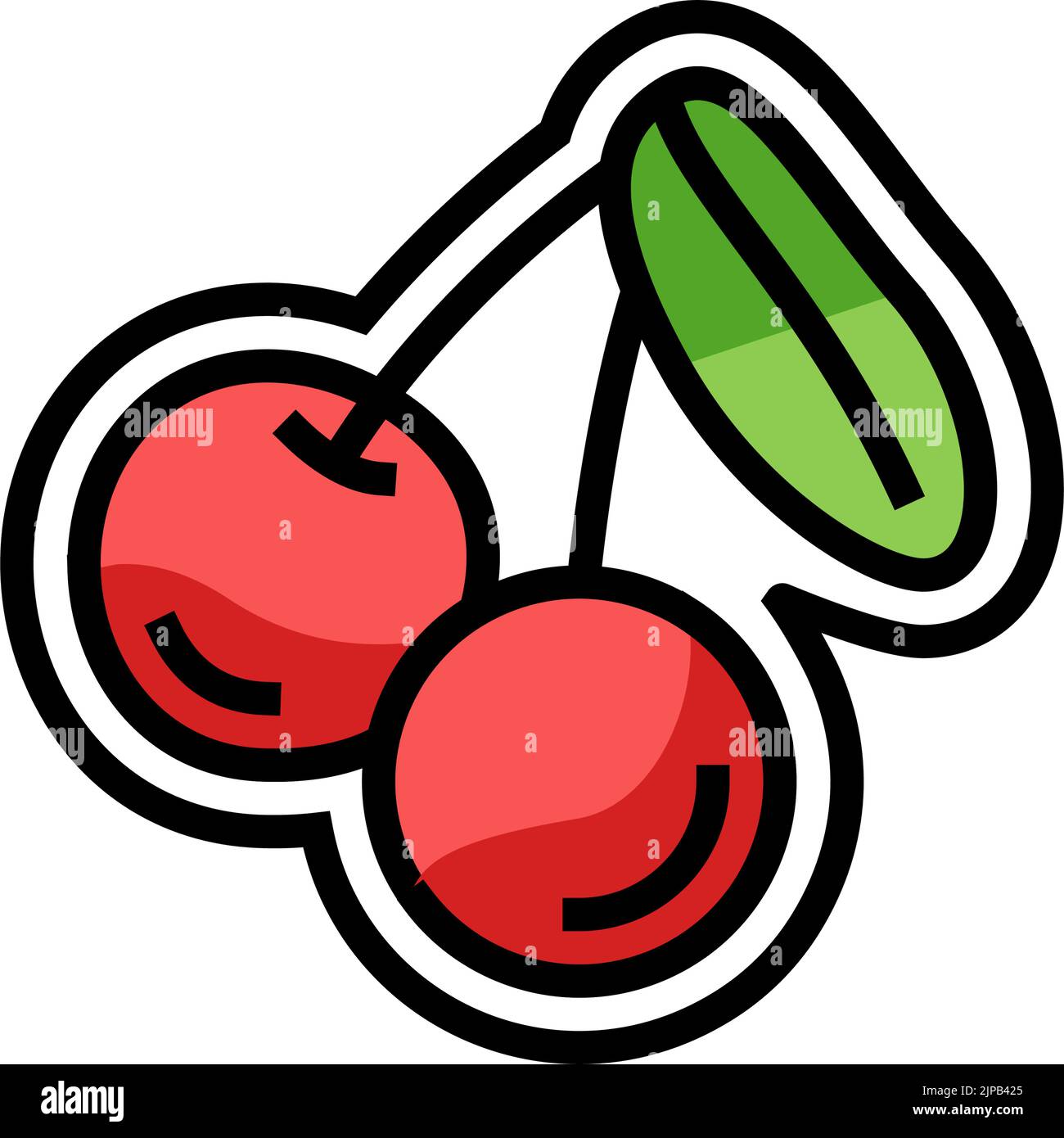 cherry slot game color icon vector illustration Stock Vector Image ...