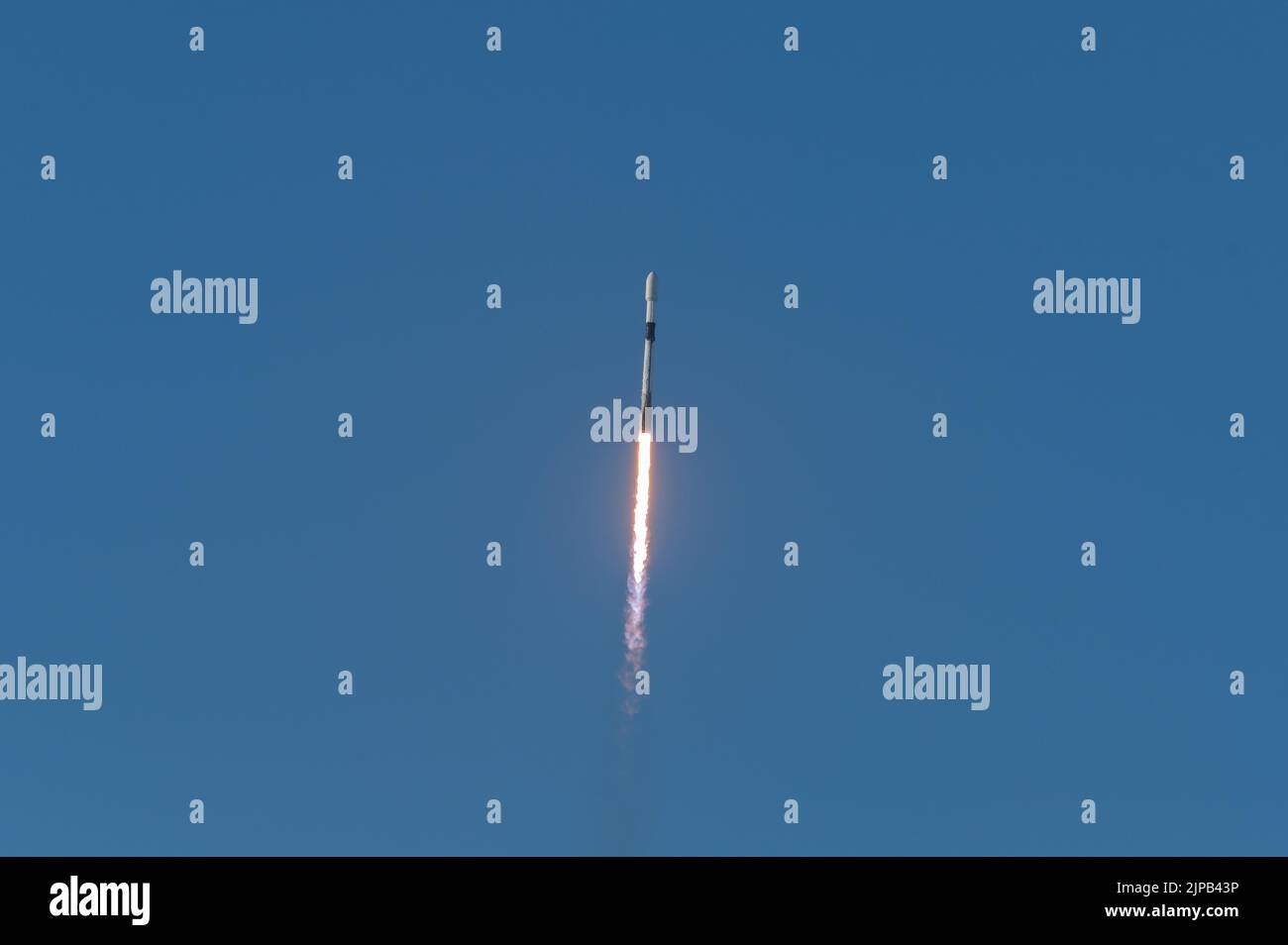 A Falcon 9 rocket carrying the Korea Pathfinder Lunar Orbiter (KPLO ...