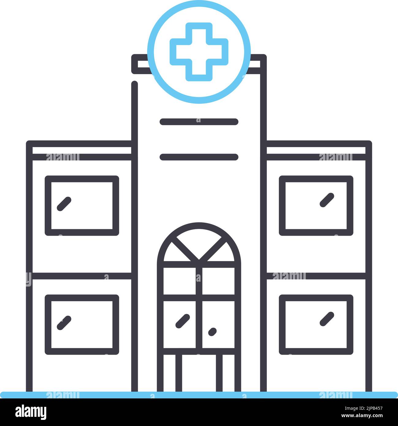 healthcare center line icon, outline symbol, vector illustration ... healthcare center line icon, outline symbol, vector illustration ...