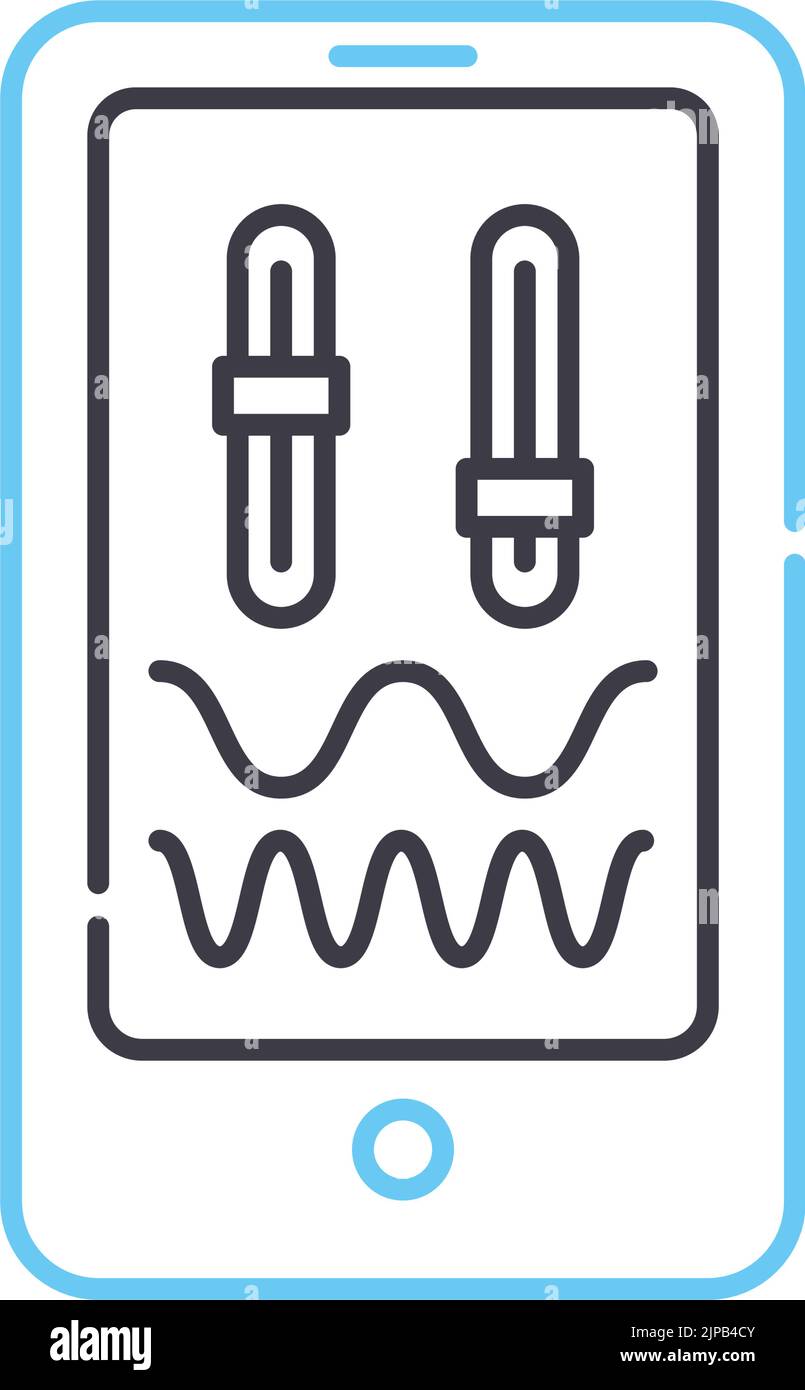 sound development line icon, outline symbol, vector illustration ...