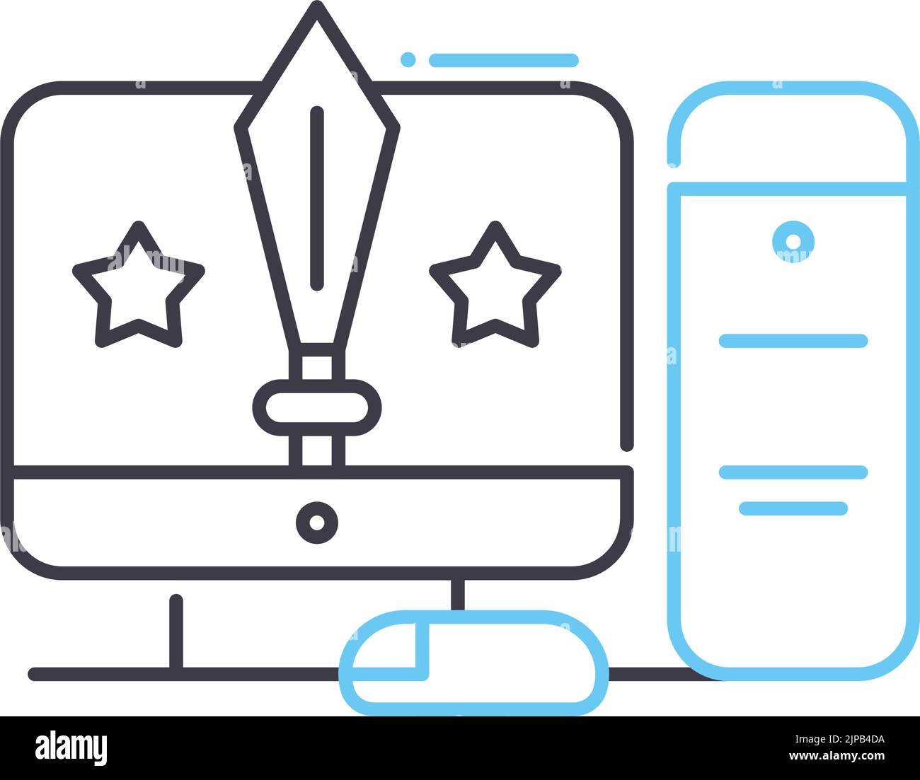 Pc Game Line Icon Outline Symbol Vector Illustration Concept Sign Stock Vector Image And Art