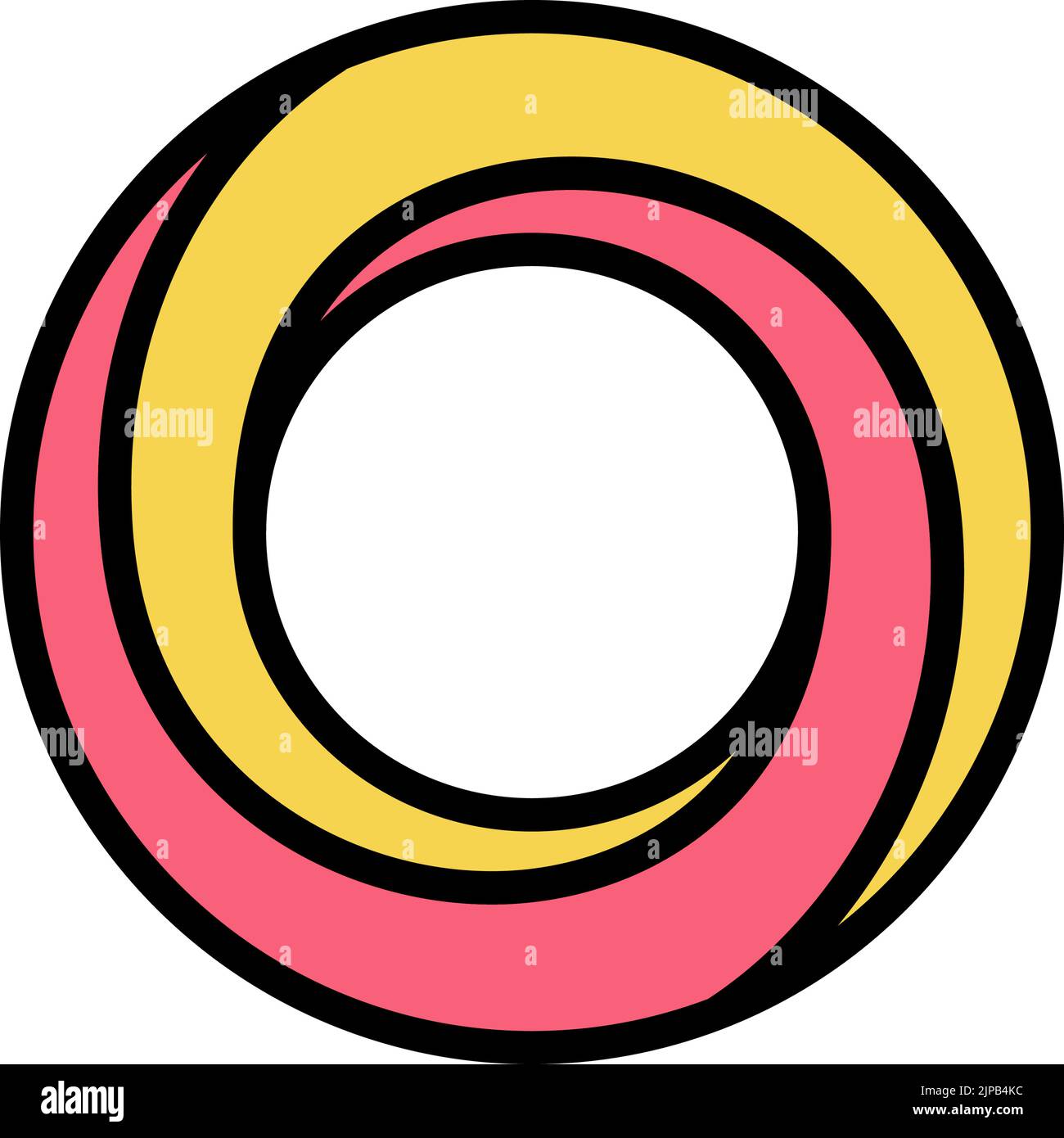 circle impossible geometric shape color icon vector illustration Stock ...