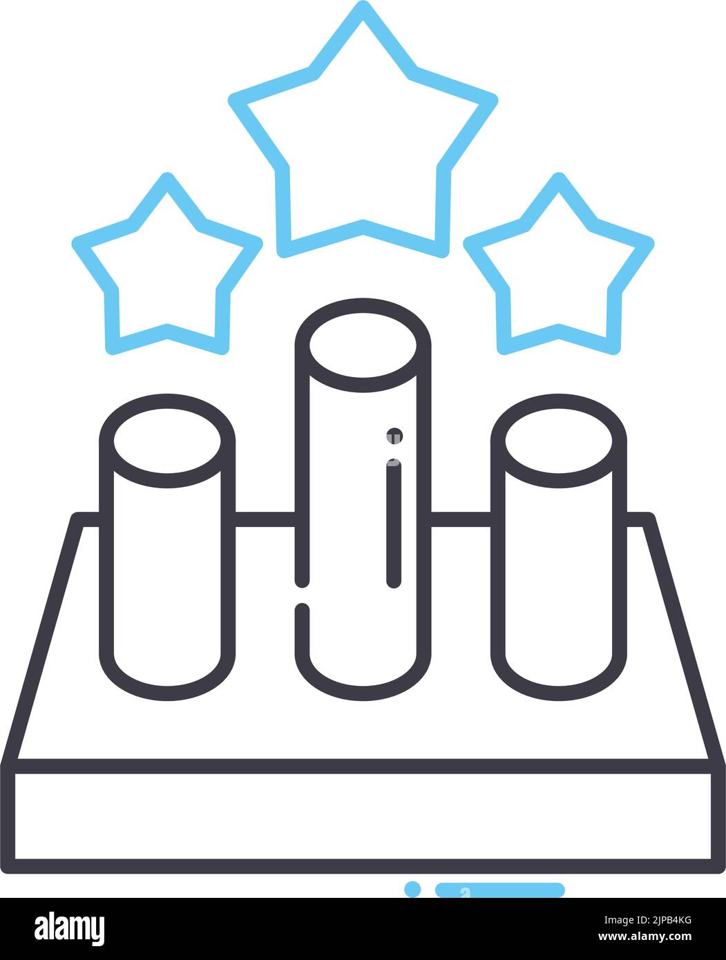 ranking line icon, outline symbol, vector illustration, concept sign ...