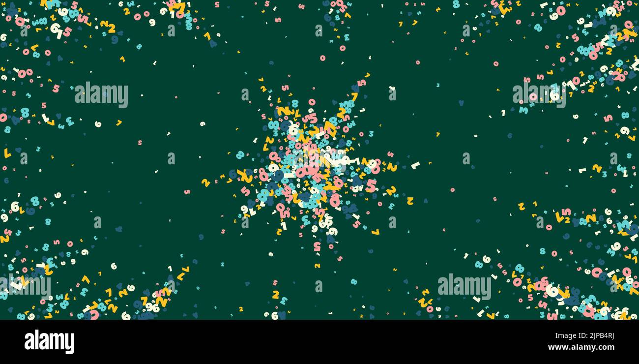 Falling light numbers. Math study concept with flying digits. Terrific ...