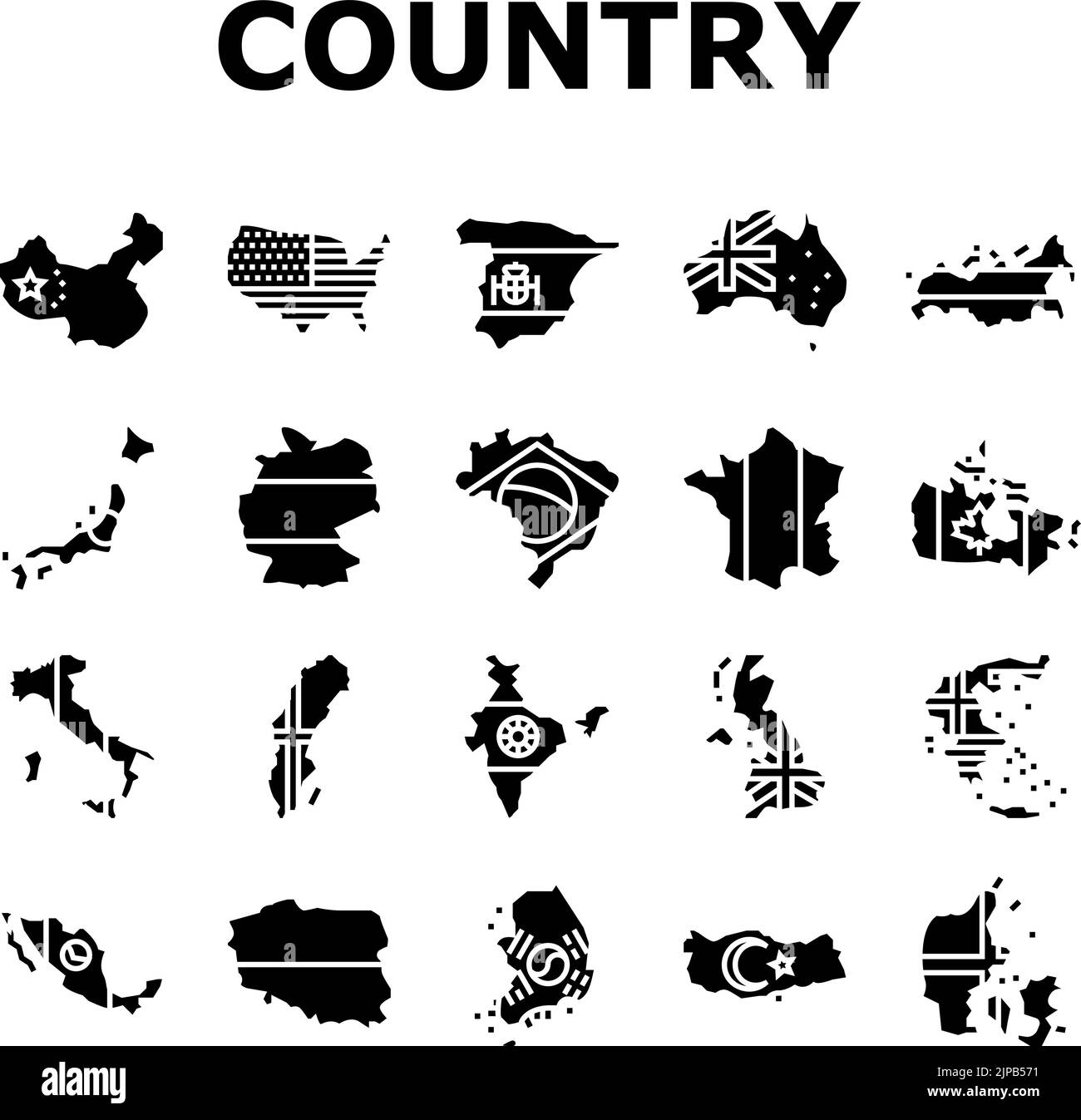 country world map global travel icons set vector Stock Vector Image ... country world map global travel icons set vector Stock Vector Image ...