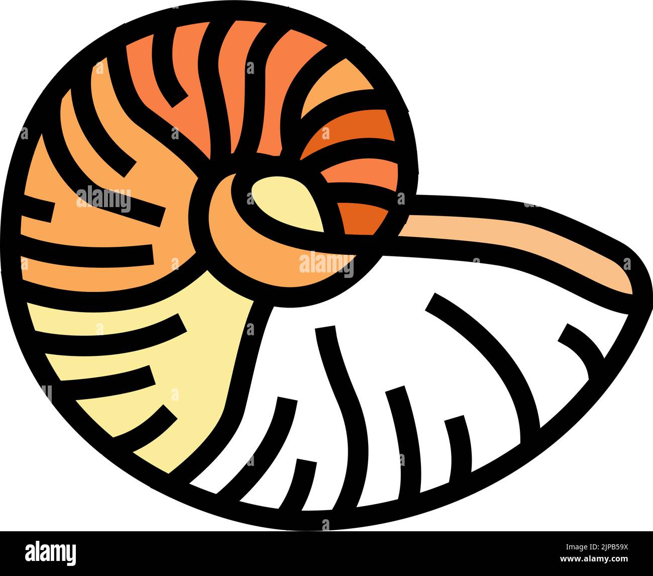 nautilus sea shell beach color icon vector illustration Stock Vector ...