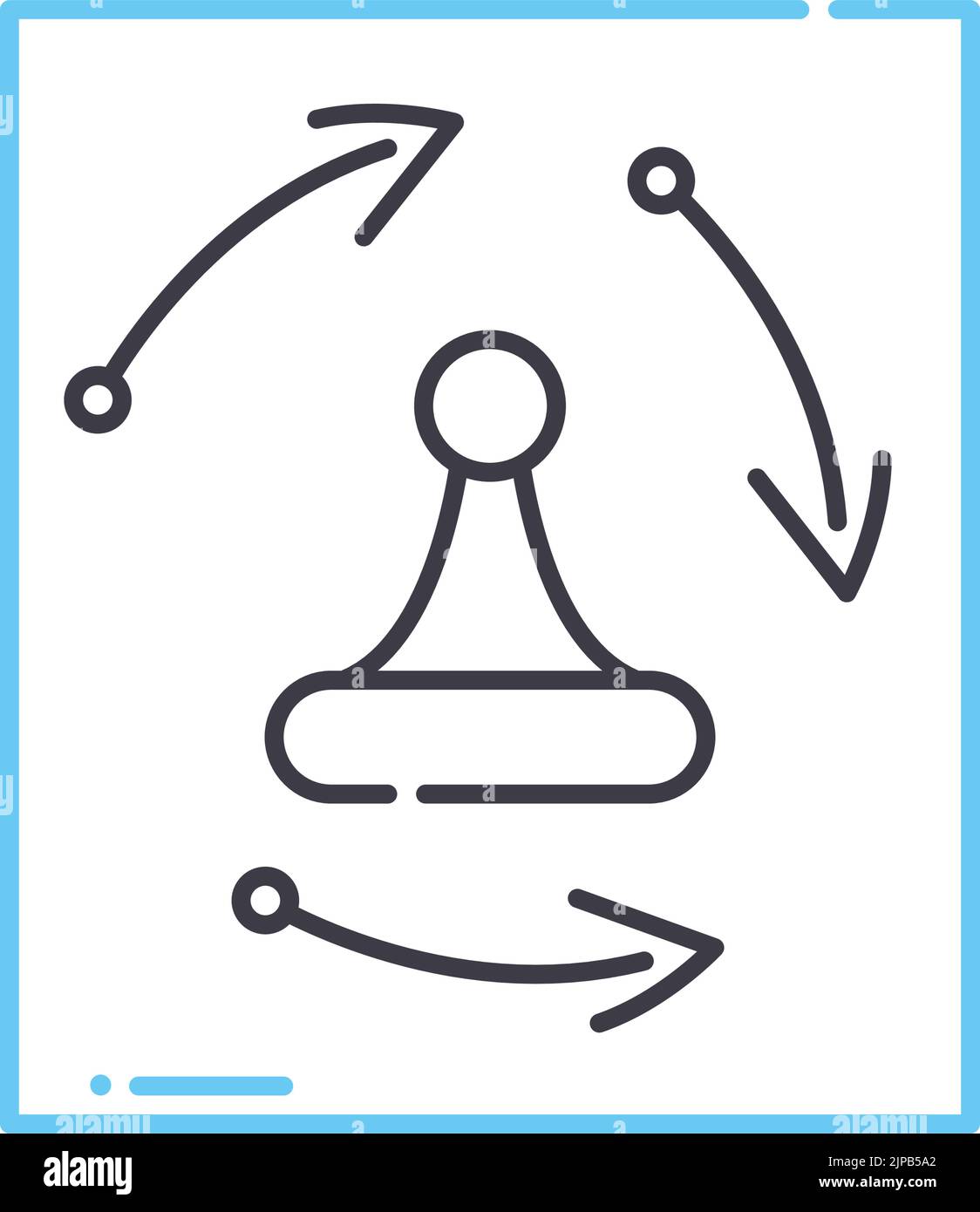 strategy planning line icon, outline symbol, vector illustration ...