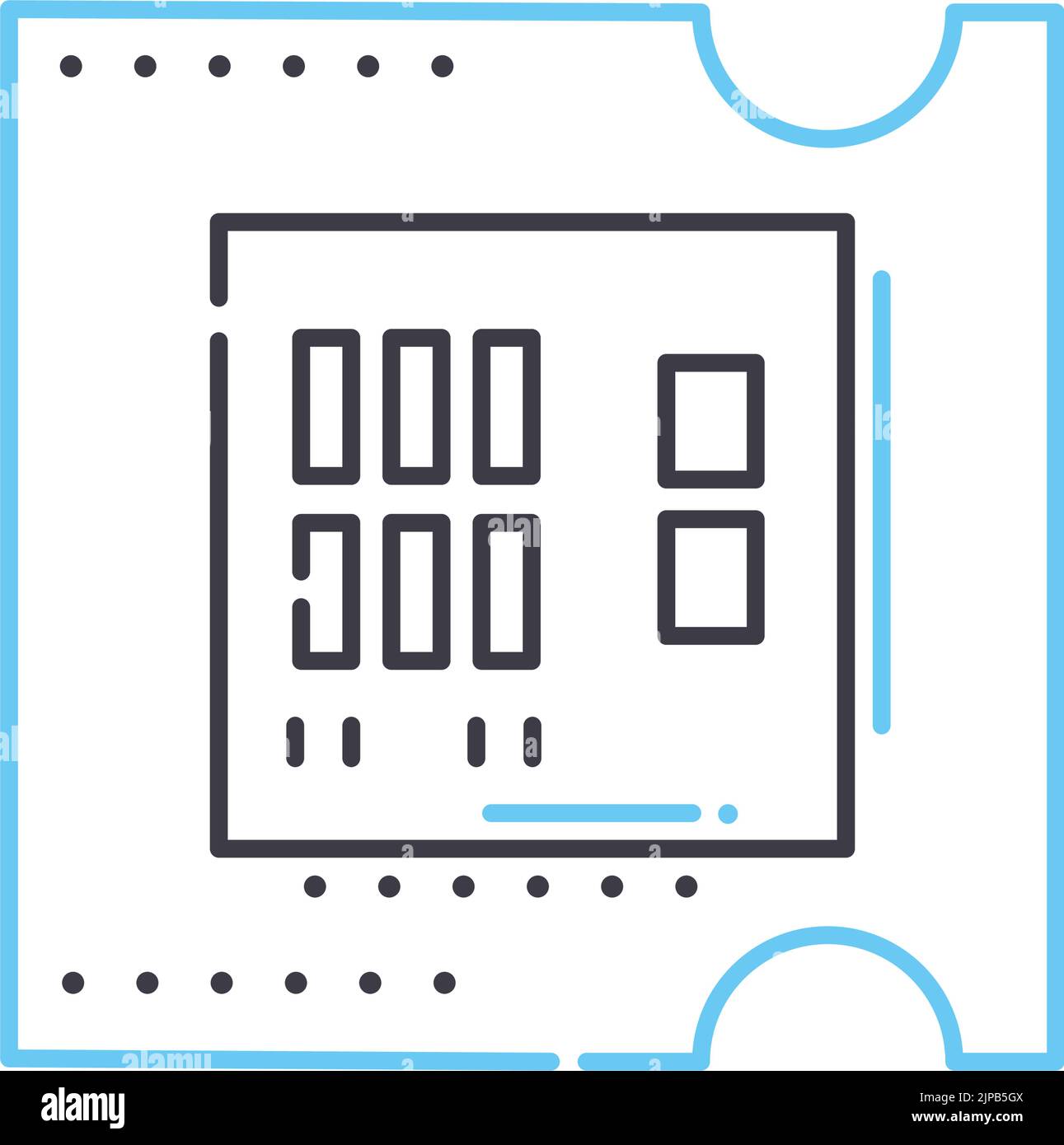 processor line icon, outline symbol, vector illustration, concept sign Stock Vector Image & Art ...