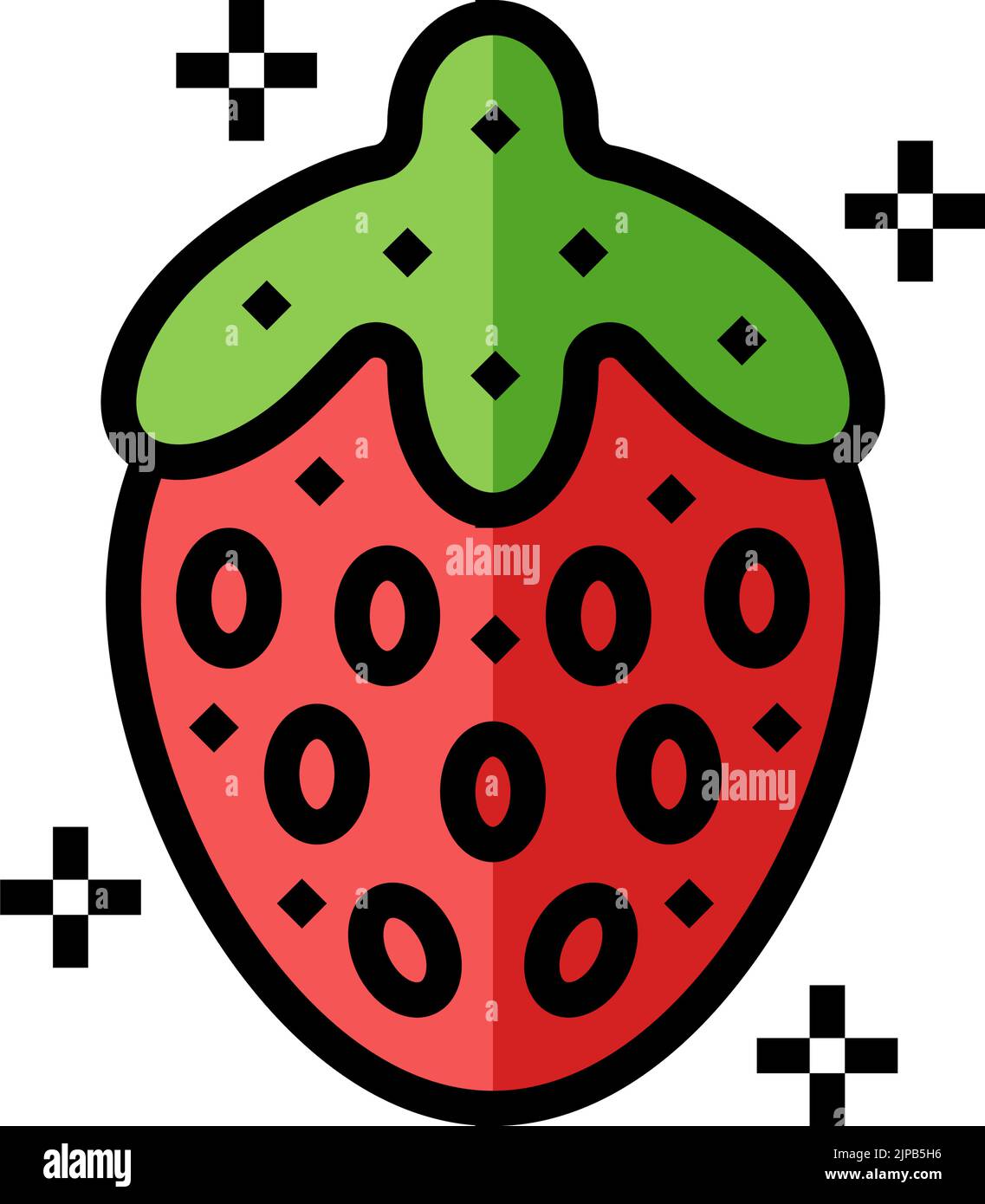 strawberry jelly candy gummy color icon vector illustration Stock ...