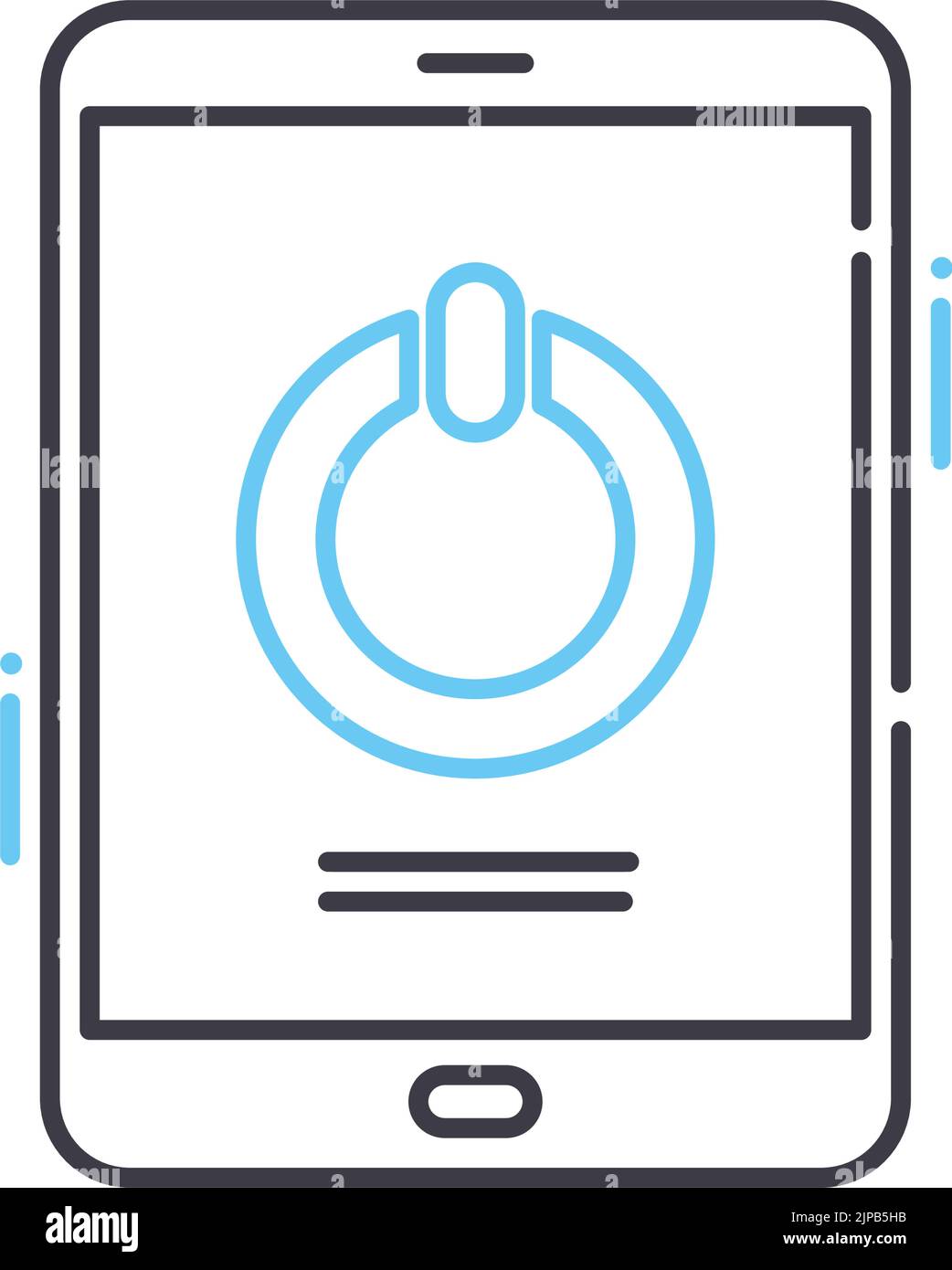 power mode activated line icon, outline symbol, vector illustration, concept sign Stock Vector ...