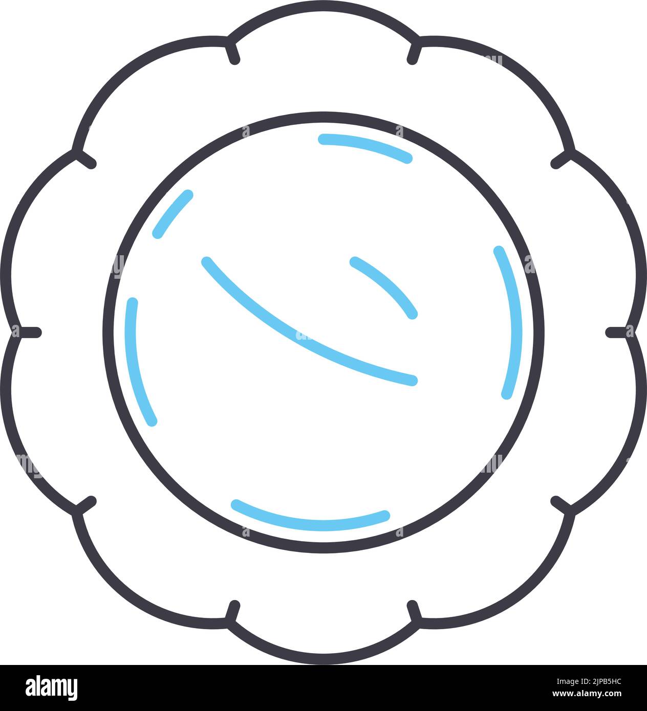 resting pillow line icon, outline symbol, vector illustration, concept ...