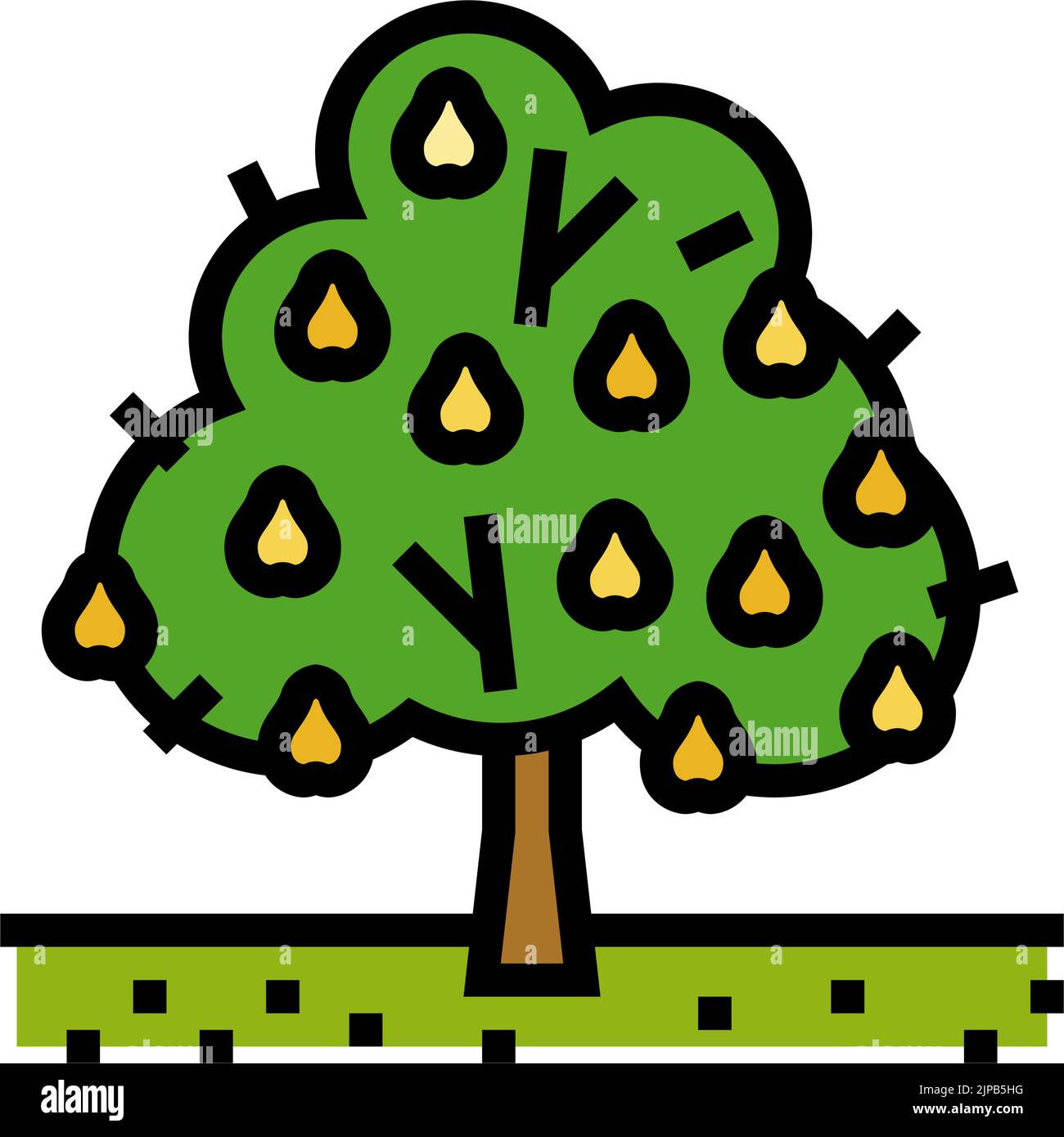 tree pear color icon vector illustration Stock Vector Image & Art - Alamy