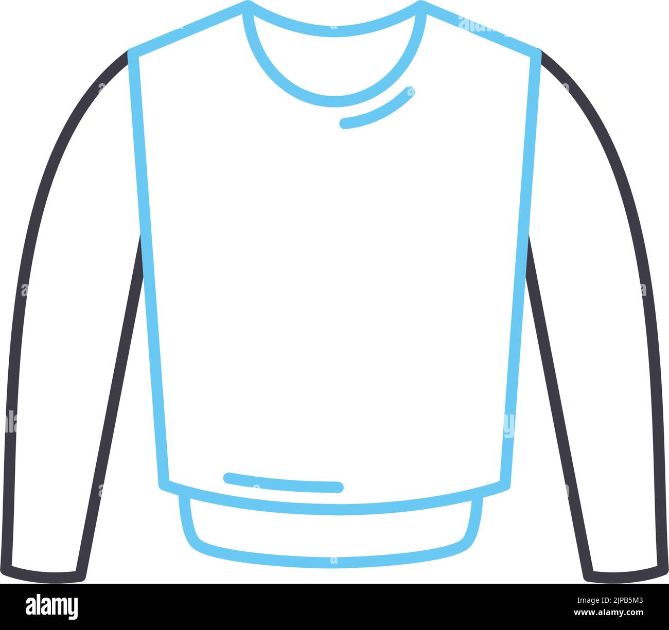 shirt jumper line icon, outline symbol, vector illustration, concept ...