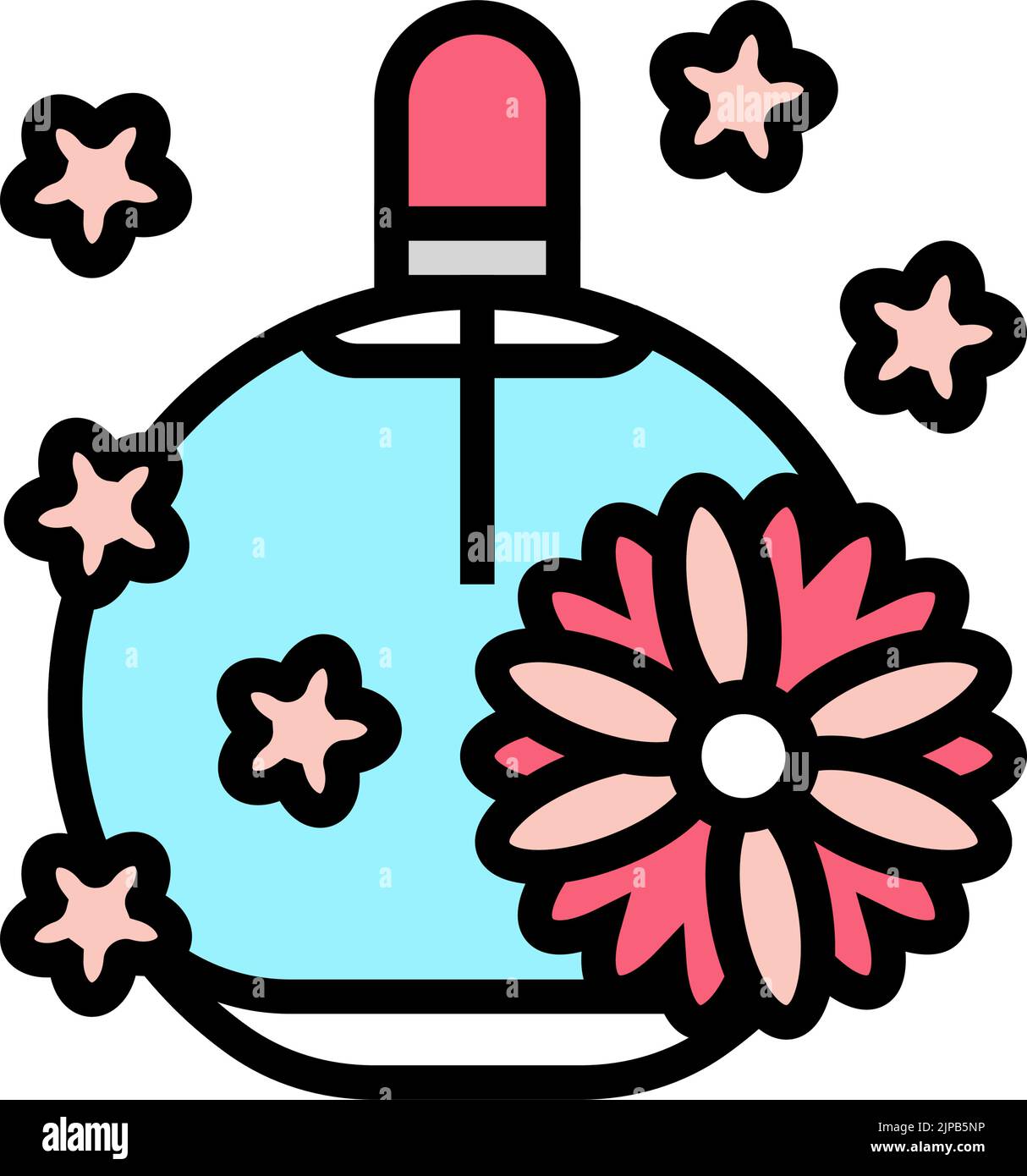 floral notes perfume color icon vector illustration Stock Vector Image ...