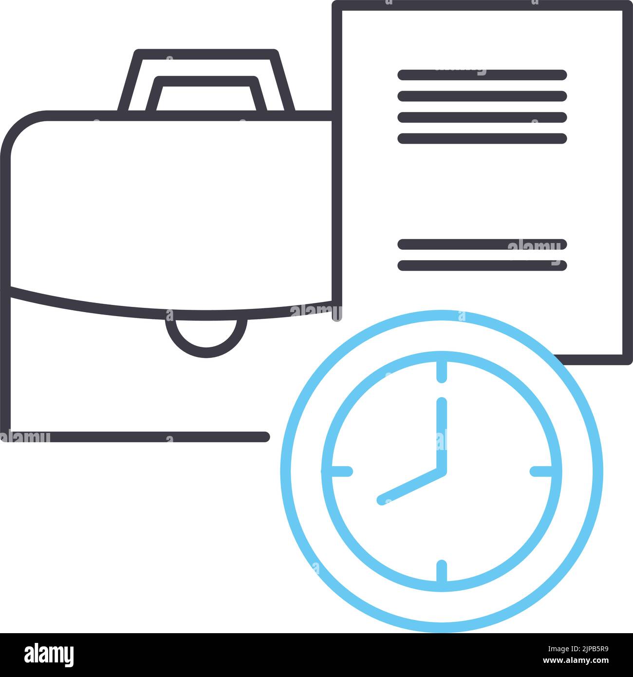 work target line icon, outline symbol, vector illustration, concept ...