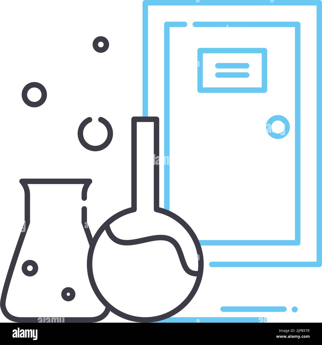 laboratory line icon, outline symbol, vector illustration, concept sign ...