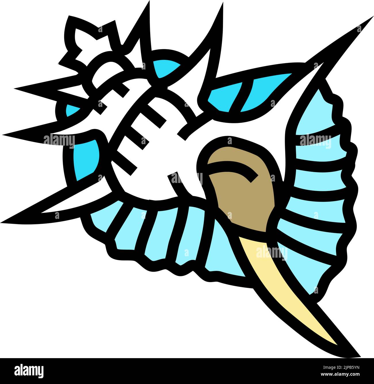 murex sea shell beach color icon vector illustration Stock Vector Image ...