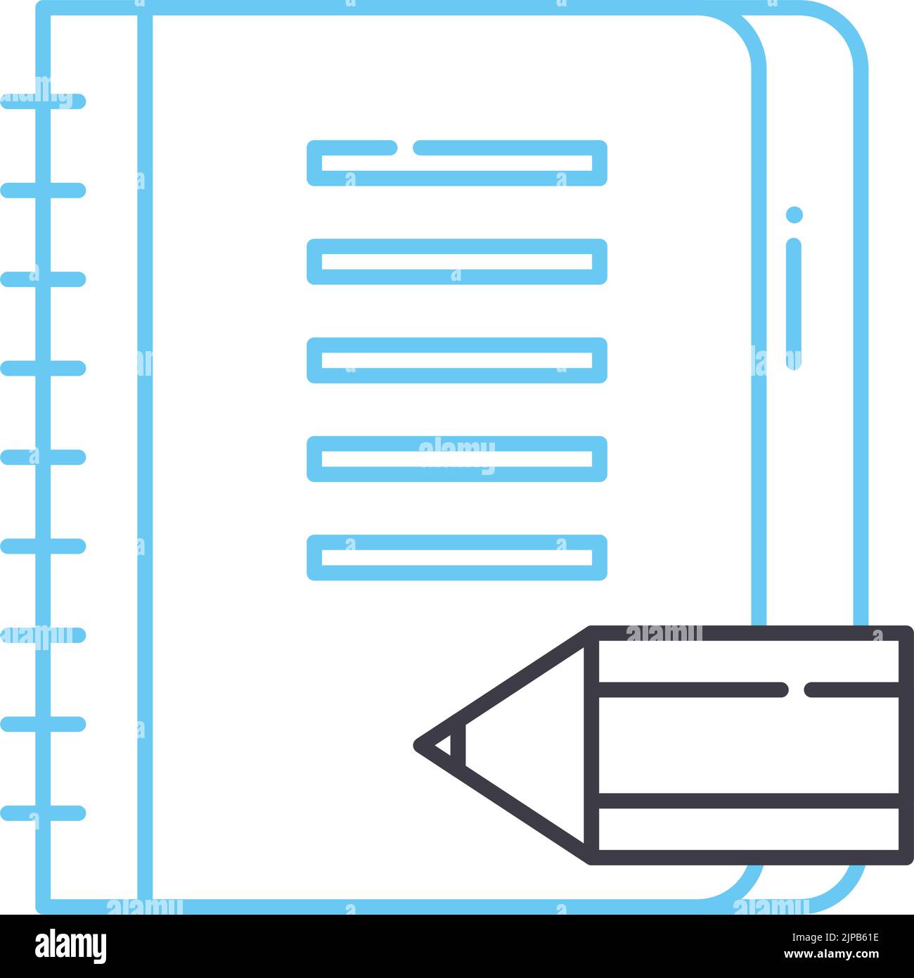 organizer line icon, outline symbol, vector illustration, concept sign ...