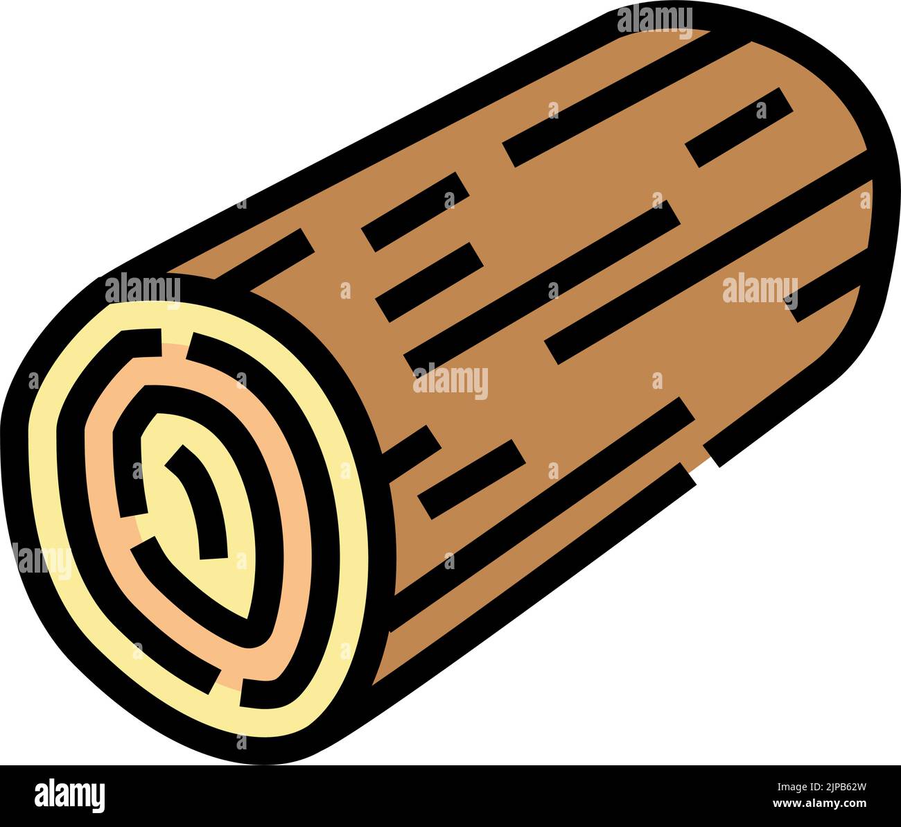 log wood timber color icon vector illustration Stock Vector Image & Art ...