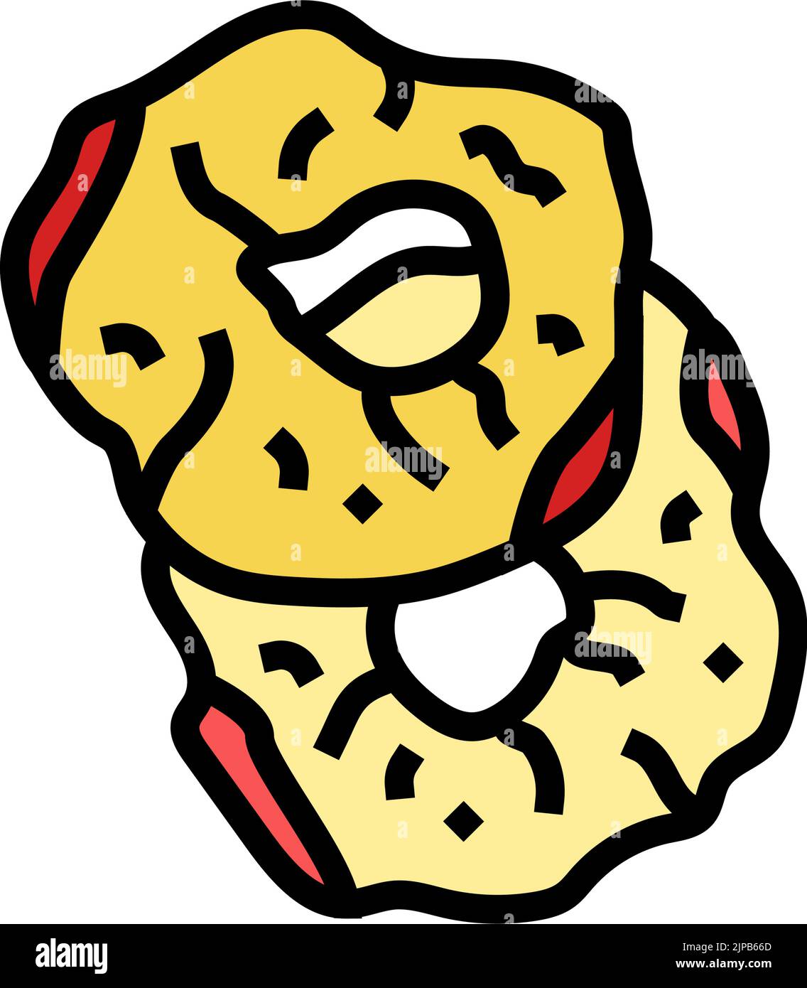 dry apple fruit color icon vector illustration Stock Vector Image & Art ...