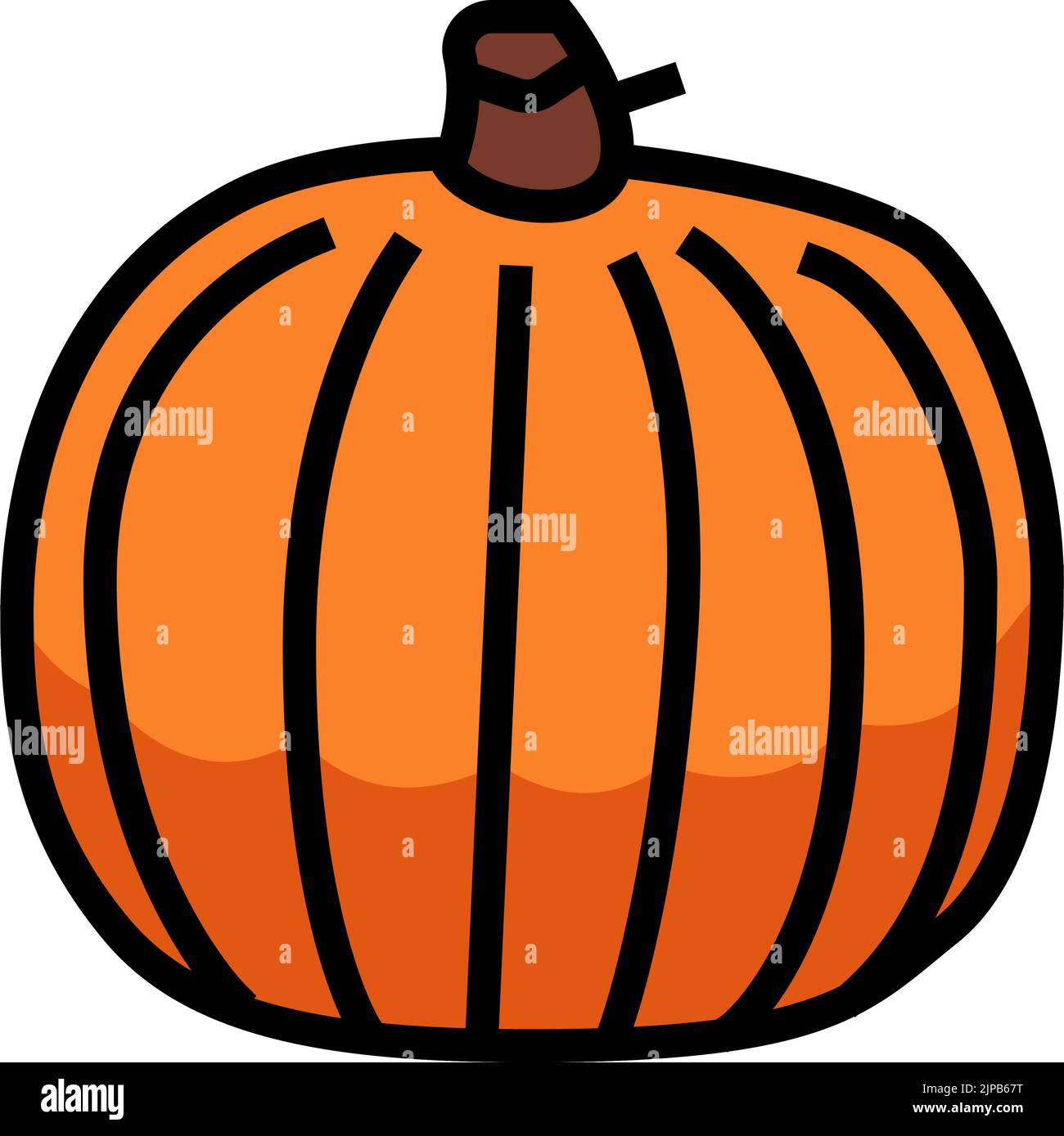 whole pumpkin color icon vector illustration Stock Vector Image & Art ...