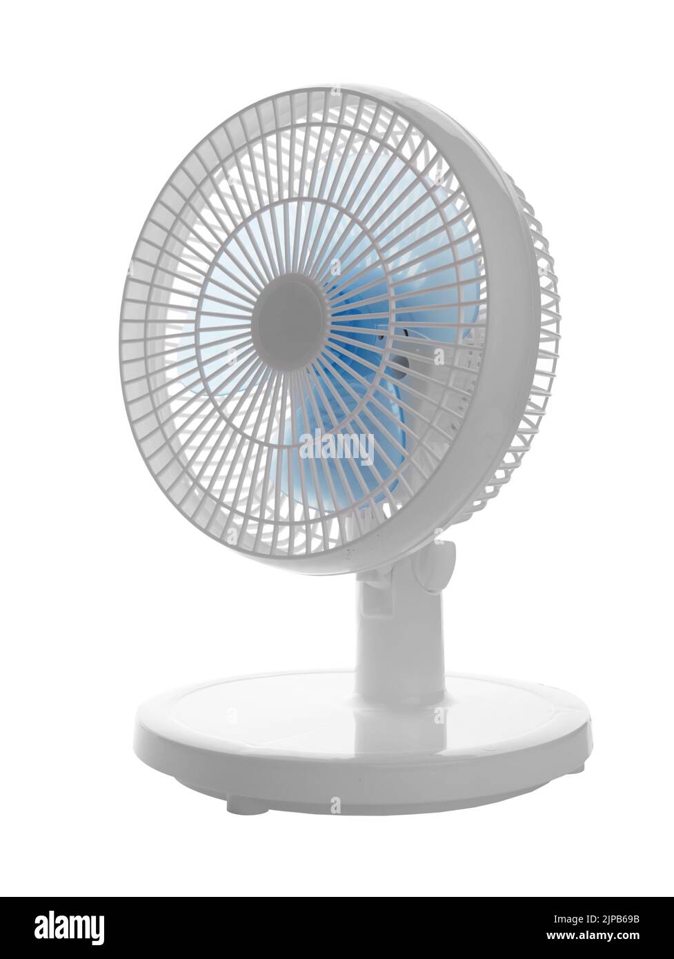 White electric fan isolated on a white background Stock Photo - Alamy
