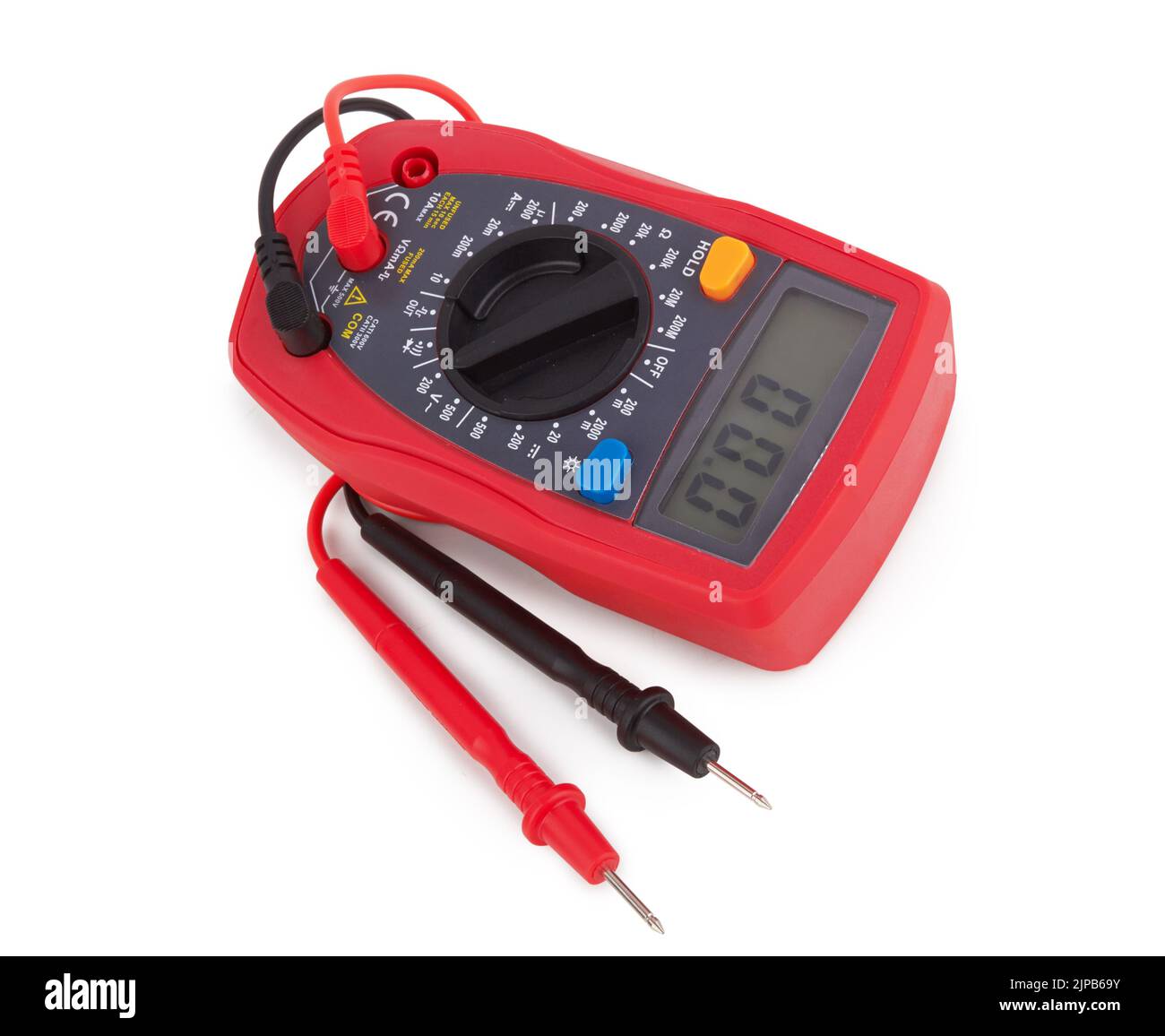 Digital multimeter isolated on a white background Stock Photo - Alamy