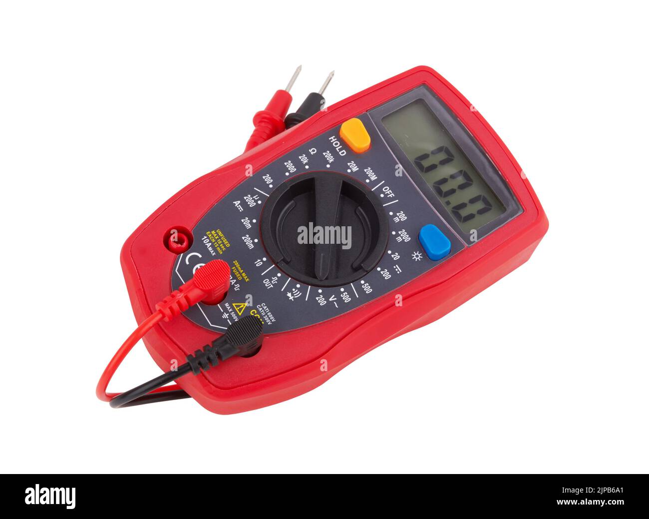 Digital multimeter isolated on a white background Stock Photo - Alamy