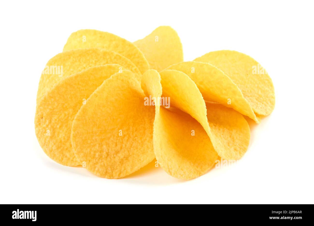 Crispy potato chips on white hi-res stock photography and images - Alamy