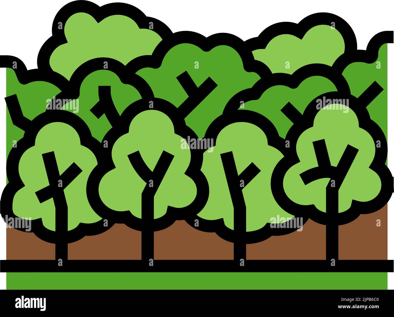 forest wood timber color icon vector illustration Stock Vector Image ...