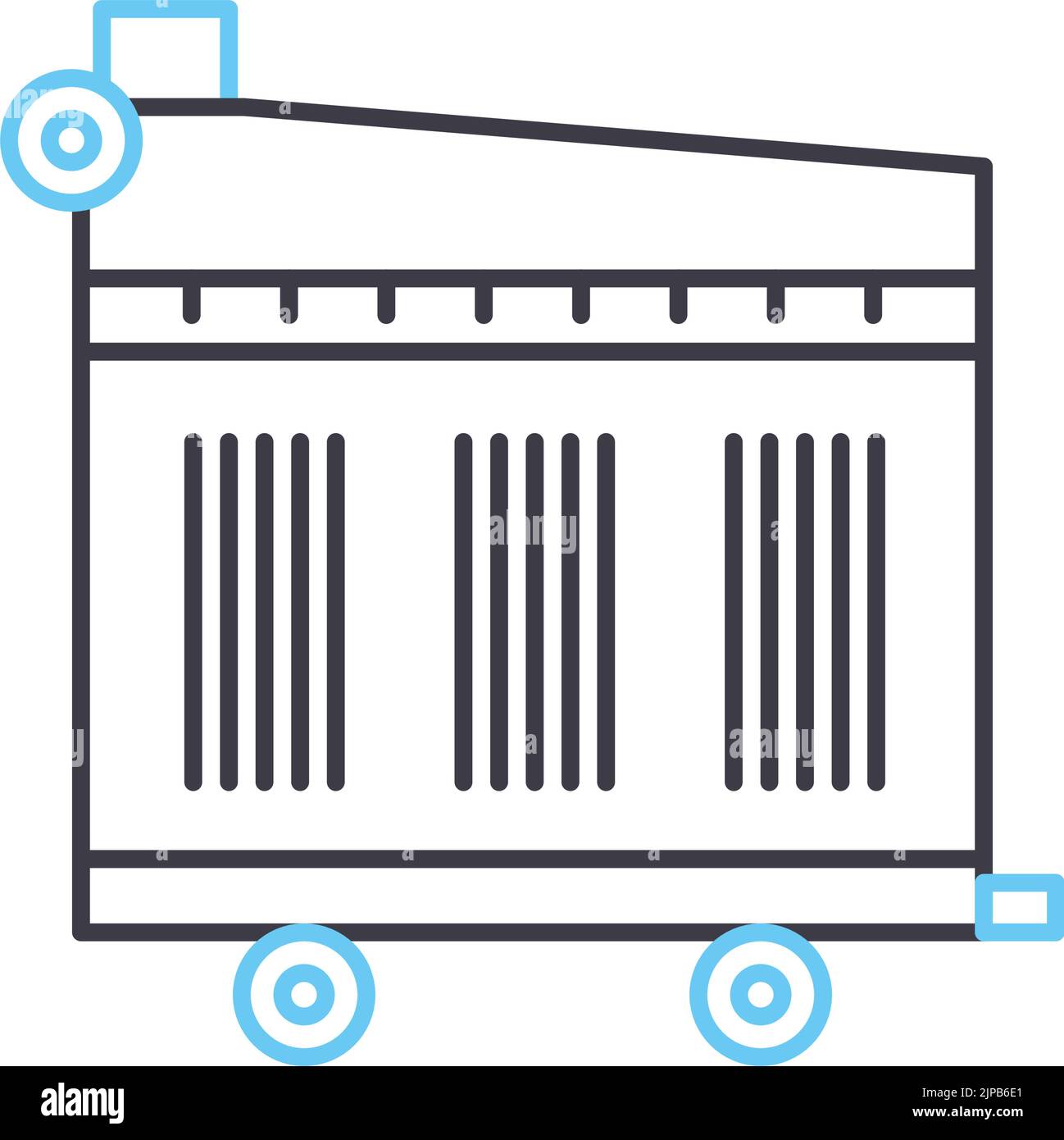 radiator line icon, outline symbol, vector illustration, concept sign ...