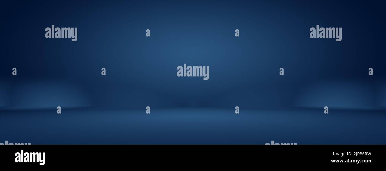 Abstract Smooth Dark blue with Black vignette Studio well use as ...